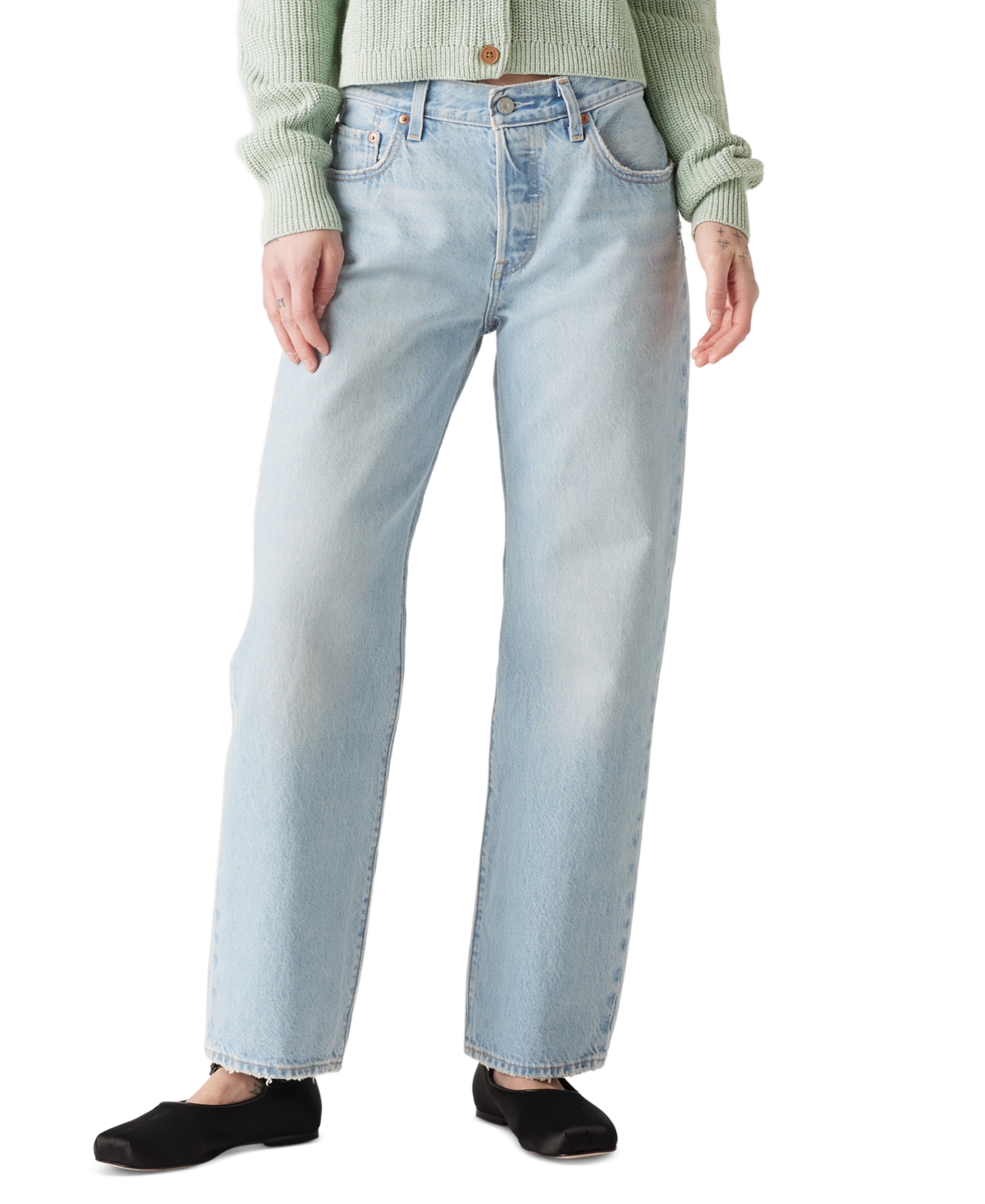 Click here for Levis Womens Mid-Rise Straight-Fit Jeans - By Your... prices