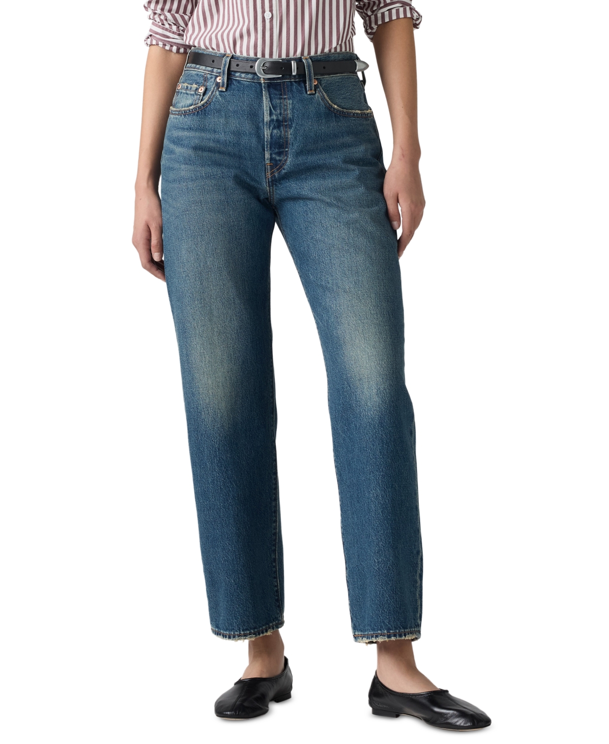 Click here for Levis Womens Mid-Rise Straight-Fit Jeans - Vanity... prices