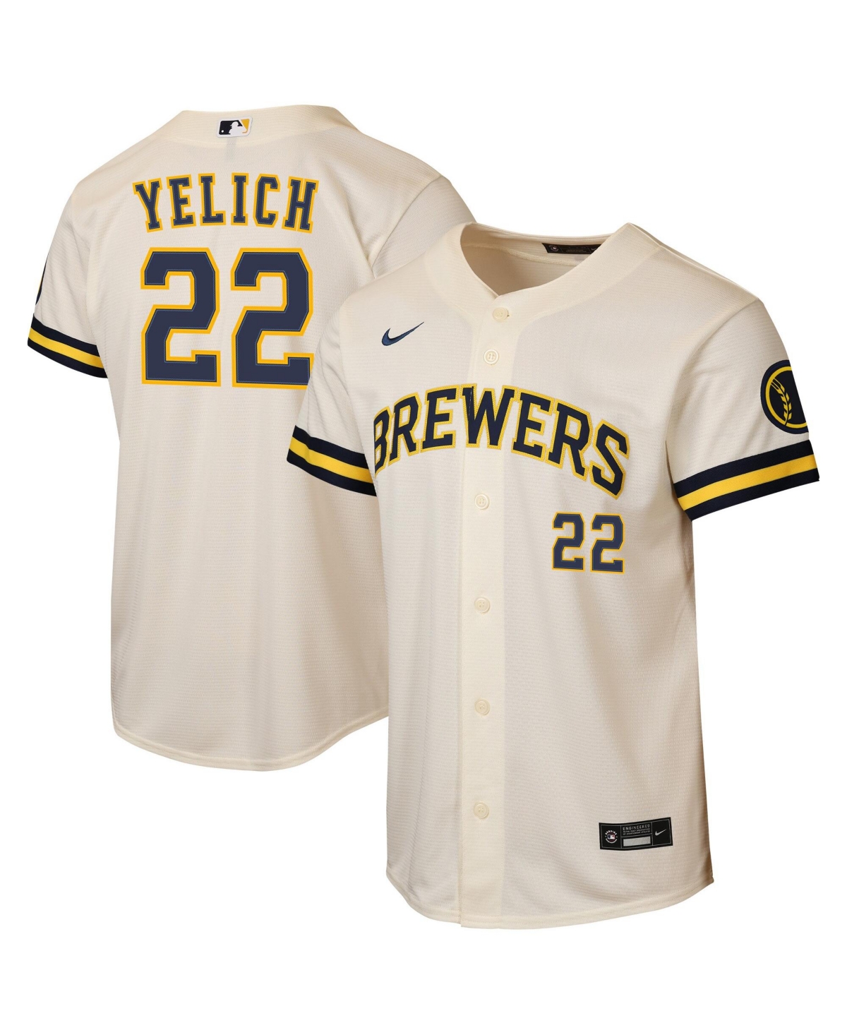 Click here for Nike Big Boys and Girls Christian Yelich Cream Mil... prices