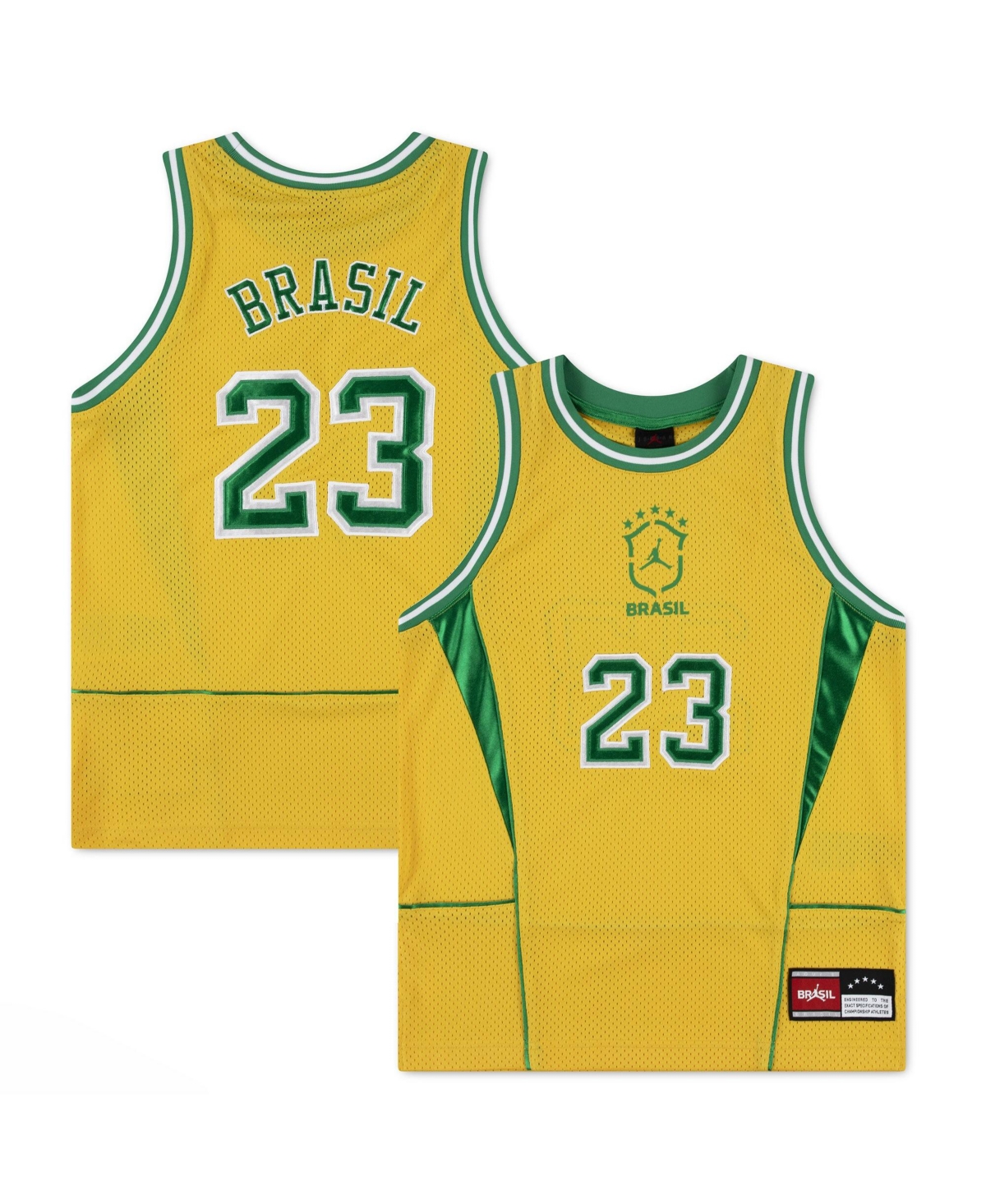 Click here for Jordan Big Boys and Girls Yellow Brazil National T... prices