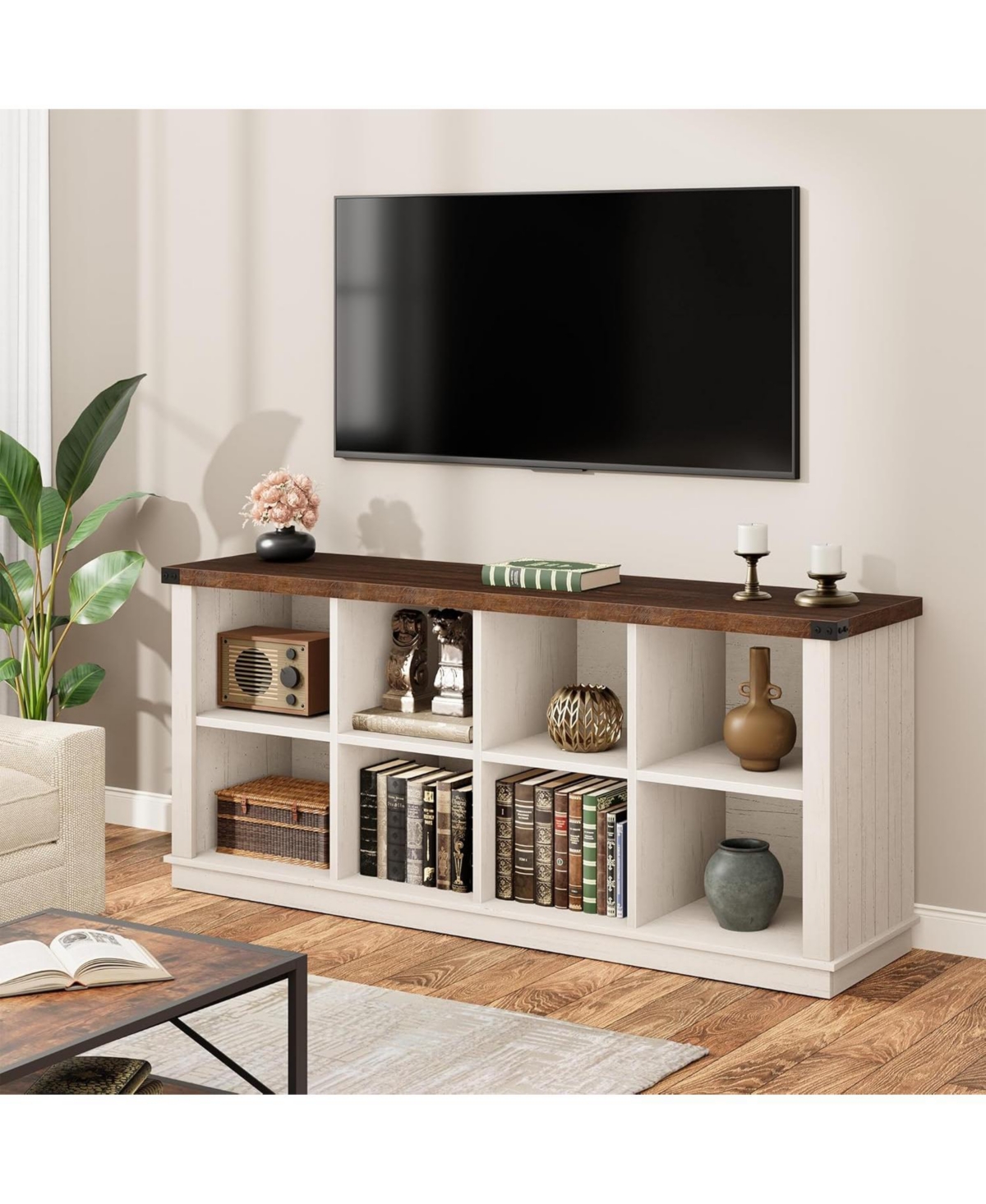 Click here for gaomon 8-Cube Rustic Farmhouse Horizontal Wooden B... prices
