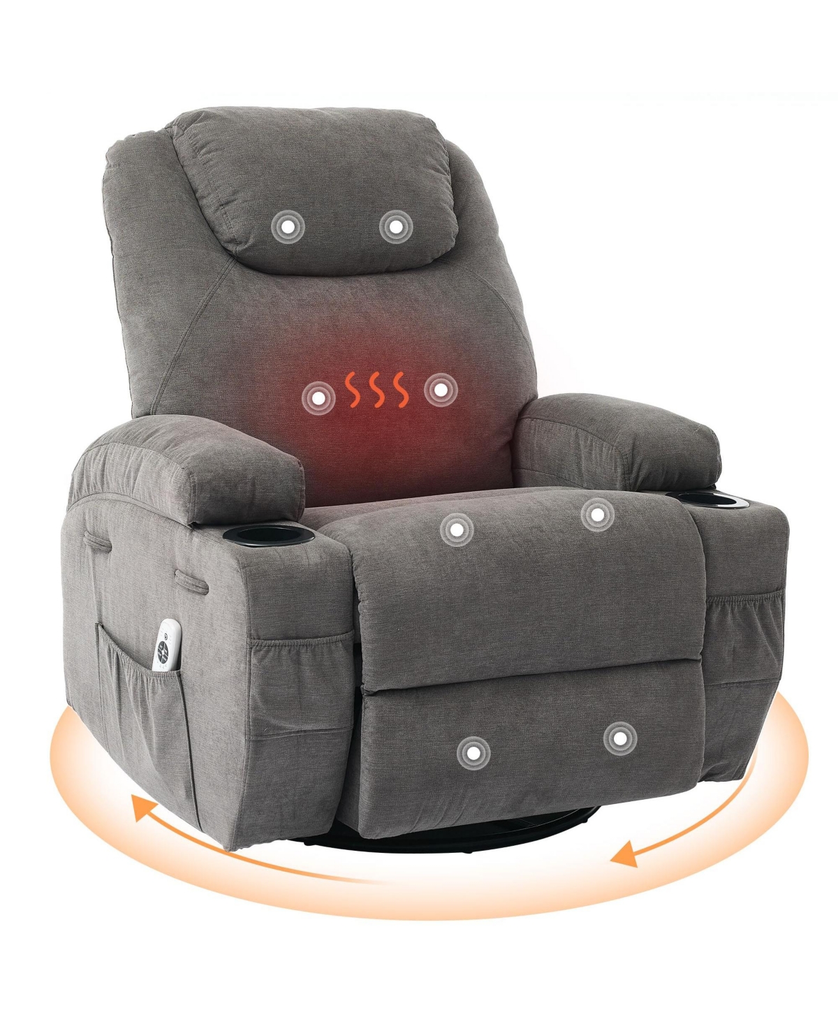 Click here for homfan Recliner Chair  360 Swivel Rocker Recliner... prices