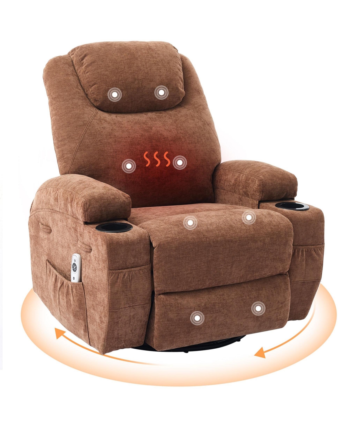 Click here for homfan Recliner Chair  360 Swivel Rocker Recliner... prices