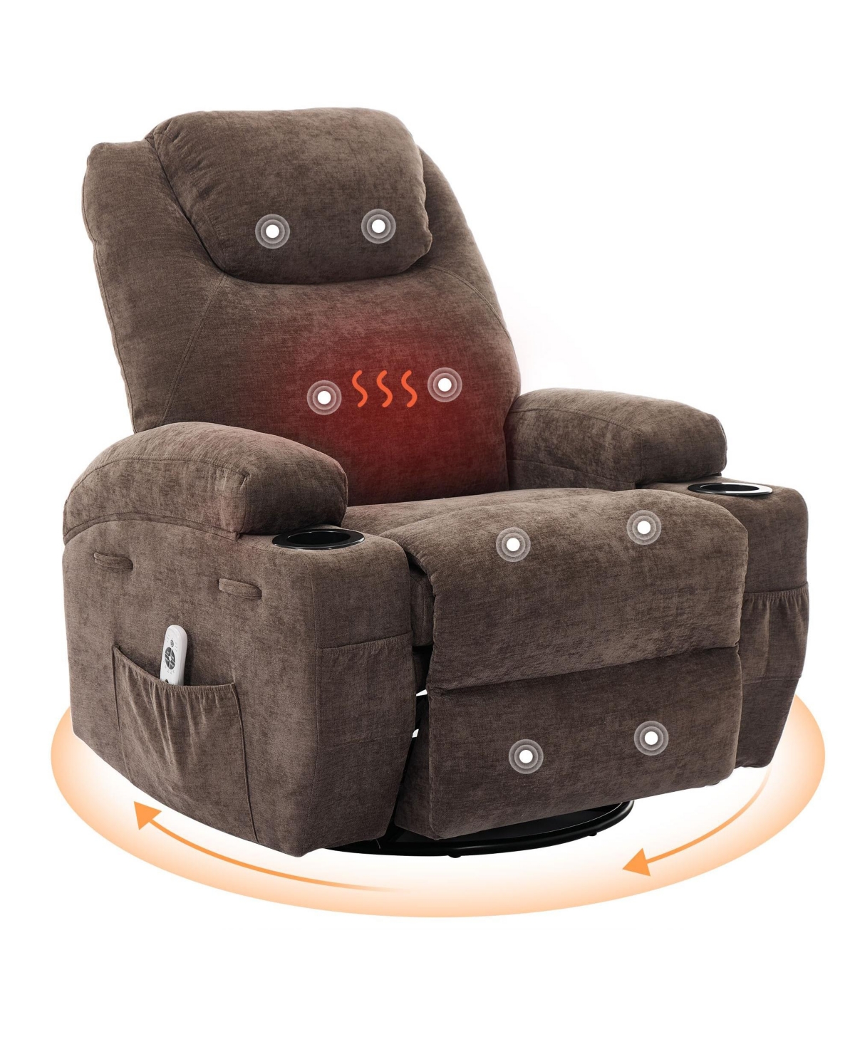 Click here for homfan Recliner Chair  360 Swivel Rocker Recliner... prices