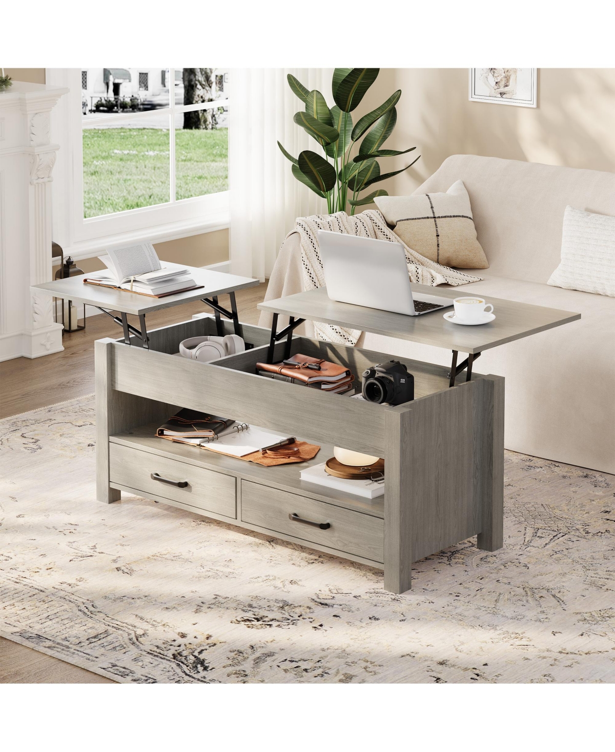 Click here for homfan Lift Top Coffee Table with Hidden Storage... prices