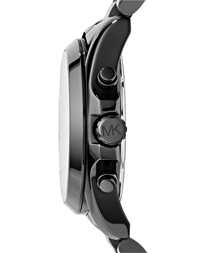 Michael Kors Women's Chronograph Bradshaw Black Ion Plated Stainless ...