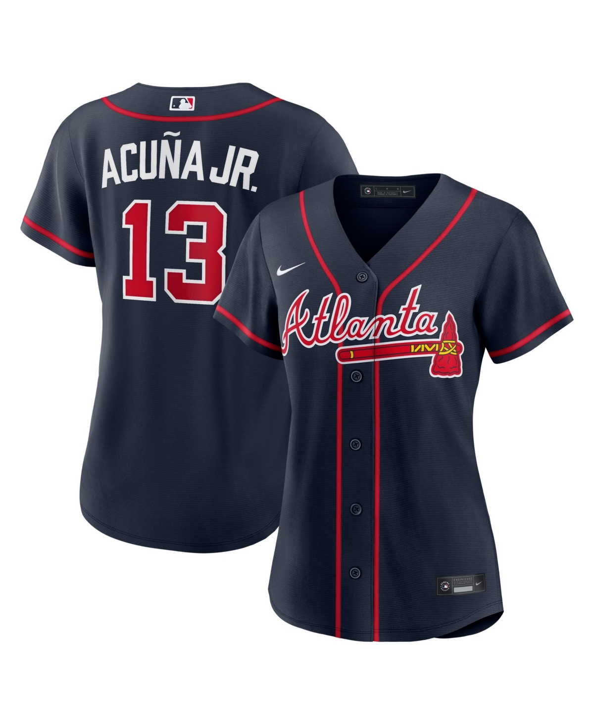 Click here for Nike Womens Ronald Acuna Jr. Navy Atlanta Braves A... prices