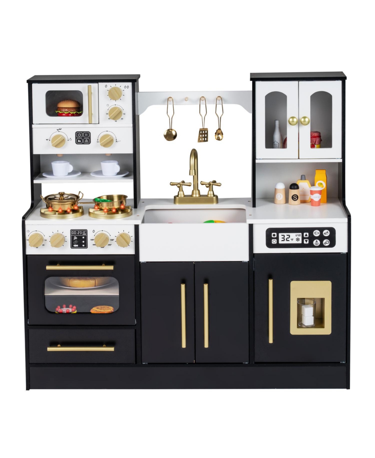 Click here for Slickblue Kids Wooden Play Kitchen with Lights and... prices