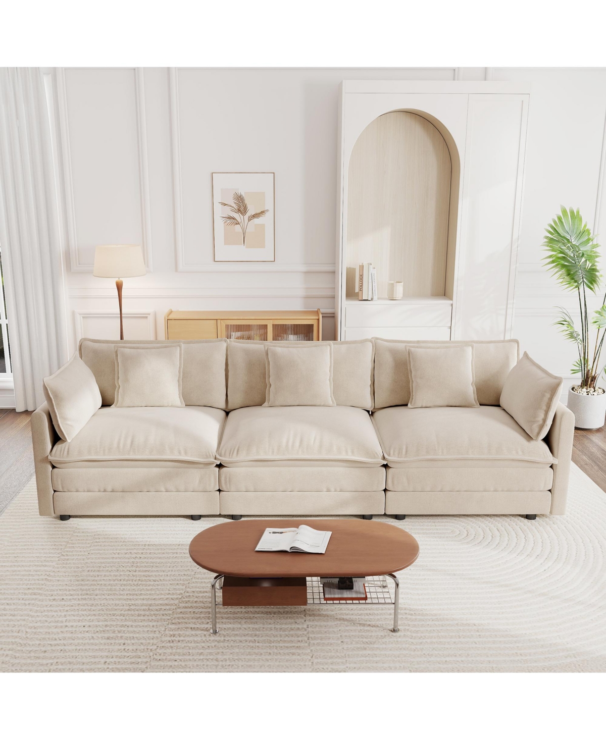 Click here for Boyel Living Mid-Century Modern Couch 3-Seater Sof... prices