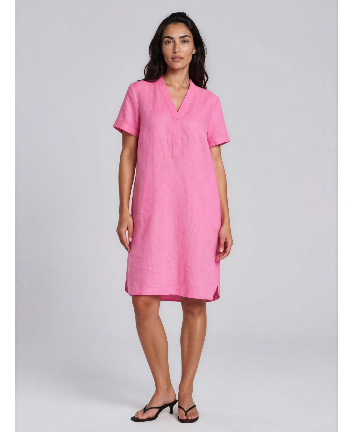 Click here for Masai Copenhagen Womens Manareela Linen V-Neck Tun... prices