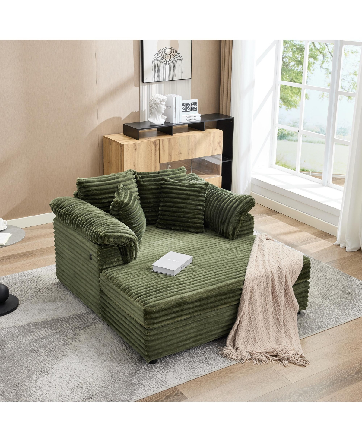 Click here for gaomon 59 Extra-Large Corduroy Lounge Chair with U... prices