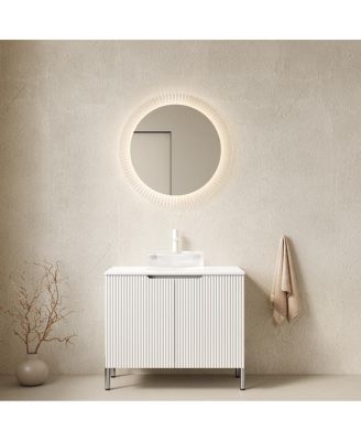 Click here for Sillysis 30 Inch Modern Bathroom Vanity With Glass... prices
