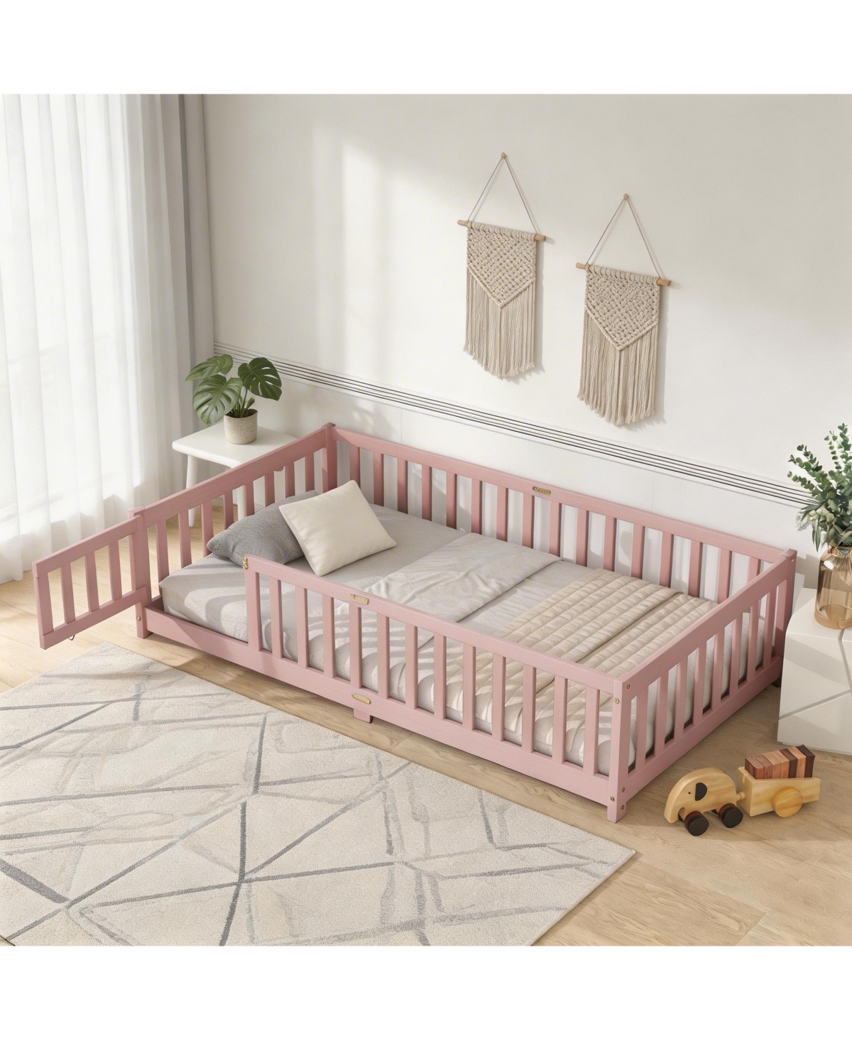 Click here for Sailvan Twin Floor Bed with Fence and Door  Solid... prices