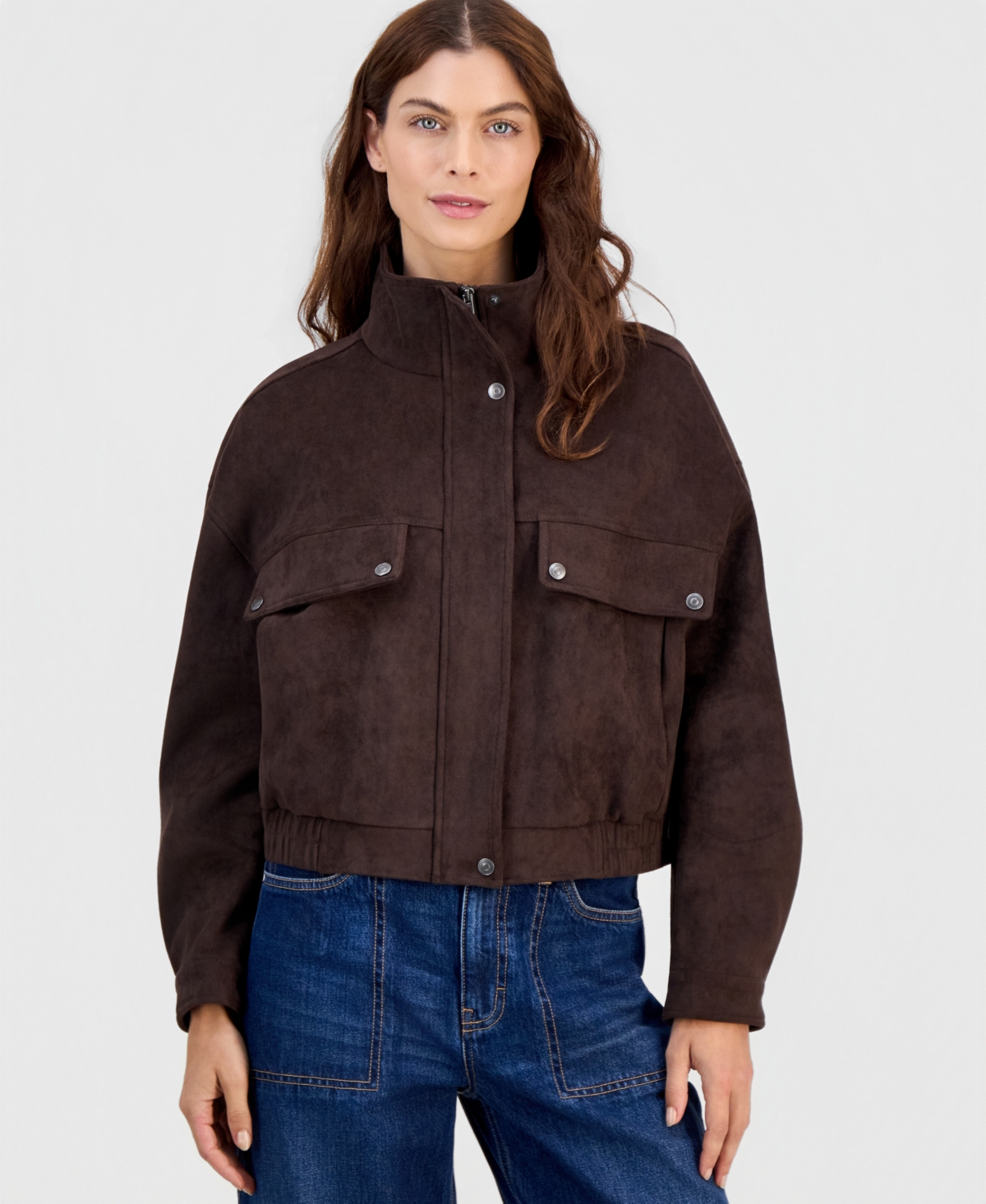 Click here for And Now This Petite Faux-Suede Bomber Jacket  Macy... prices
