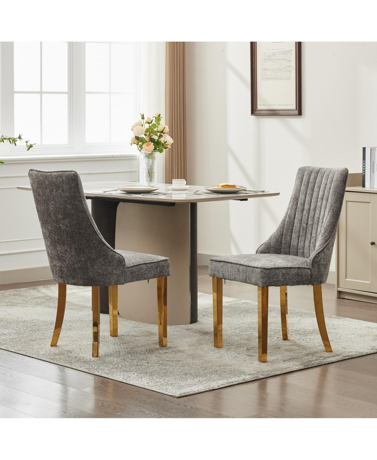 Click here for Clihome Rayon Cloth Flocking Chenille Dining Chair... prices