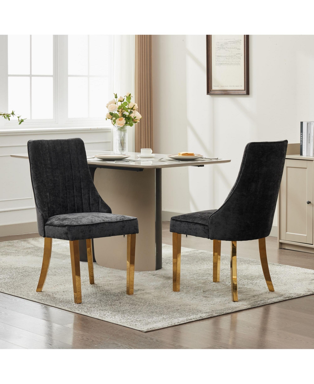 Click here for Clihome Rayon Cloth Flocking Chenille Dining Chair... prices