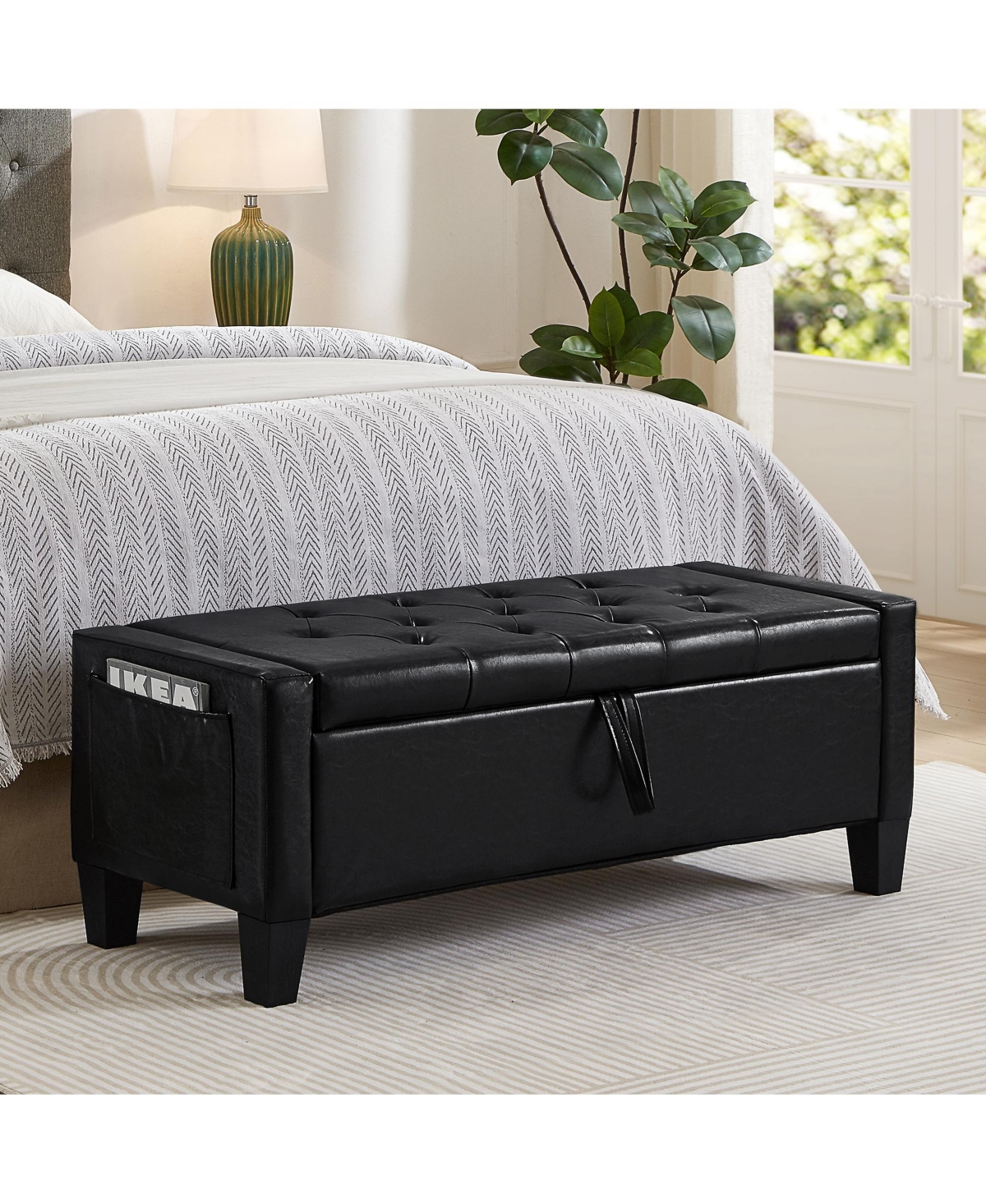 Click here for sumyeg Pu Storage Ottoman Bench with Safety Hinge... prices