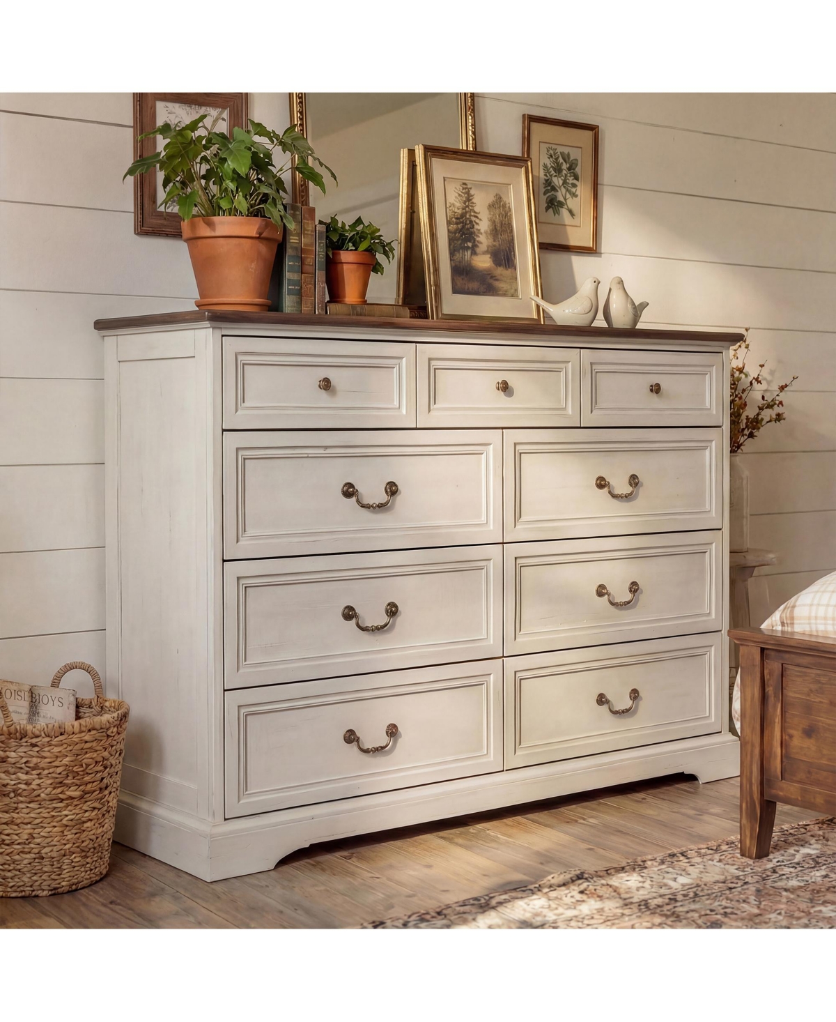Click here for Homsee 9-Drawer Tall Dresser with Angled Stripes -... prices