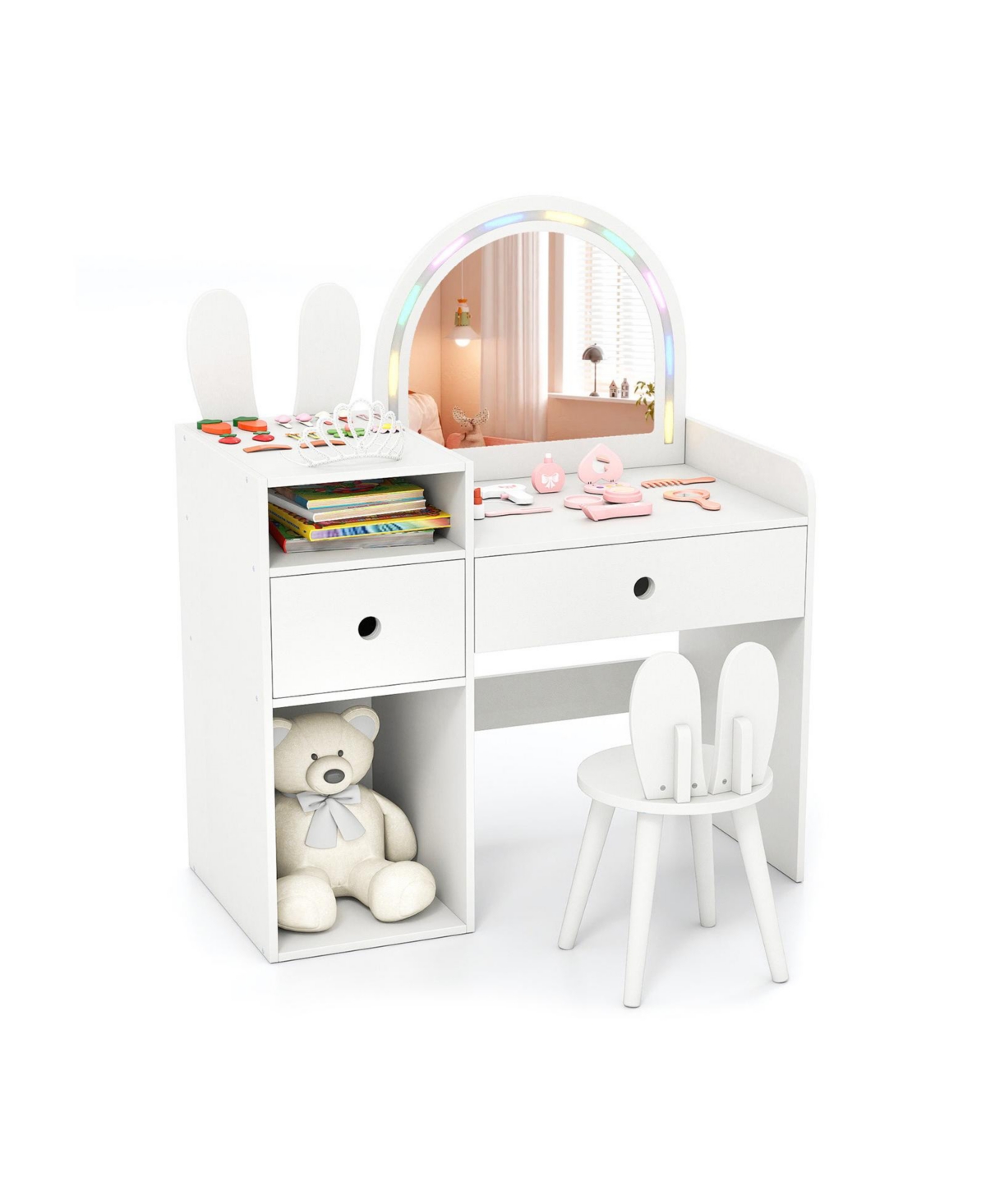 Click here for Slickblue Kids Vanity Desk and Chair Set with Ligh... prices