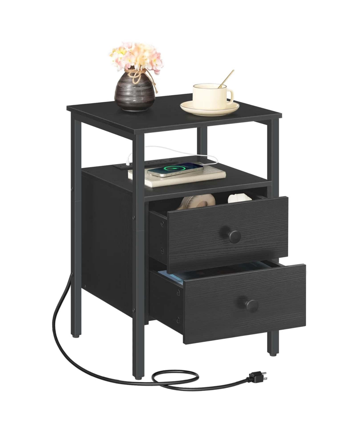 Click here for Slickblue 24-Inch Bedside Nightstand with 2 Drawer... prices