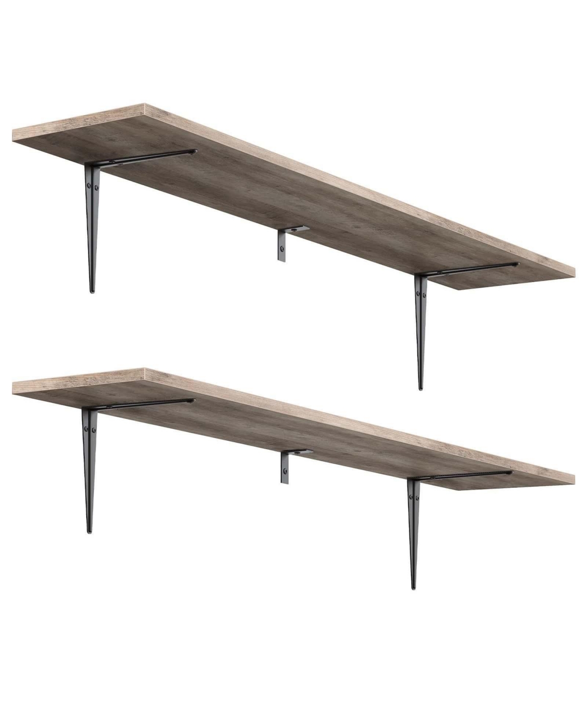 Click here for Slickblue Rustic Floating Wall Shelf Set of 2 with... prices