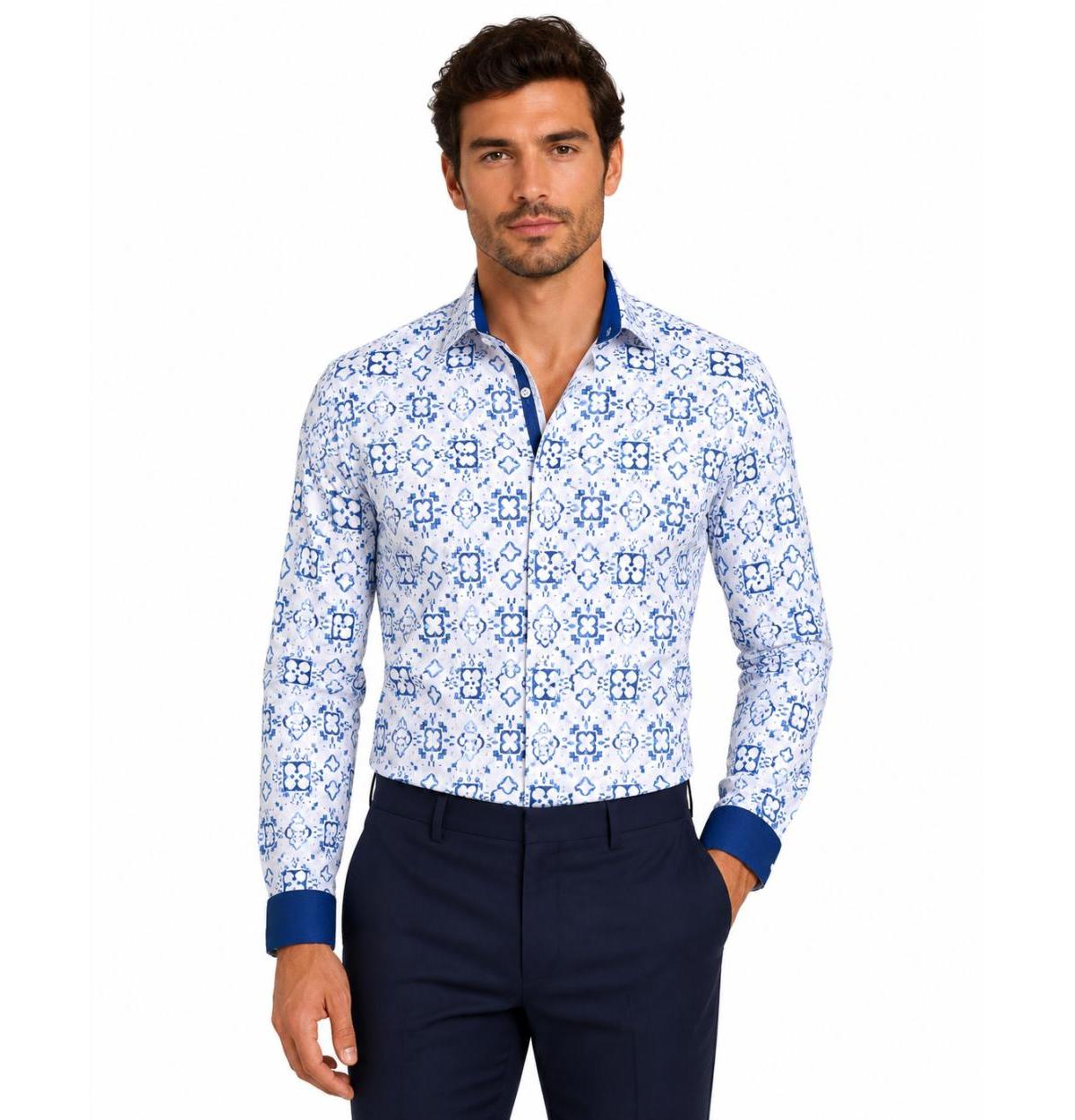 Click here for Elie Balleh Mens Slim Fit Stylish Button-Down Shir... prices