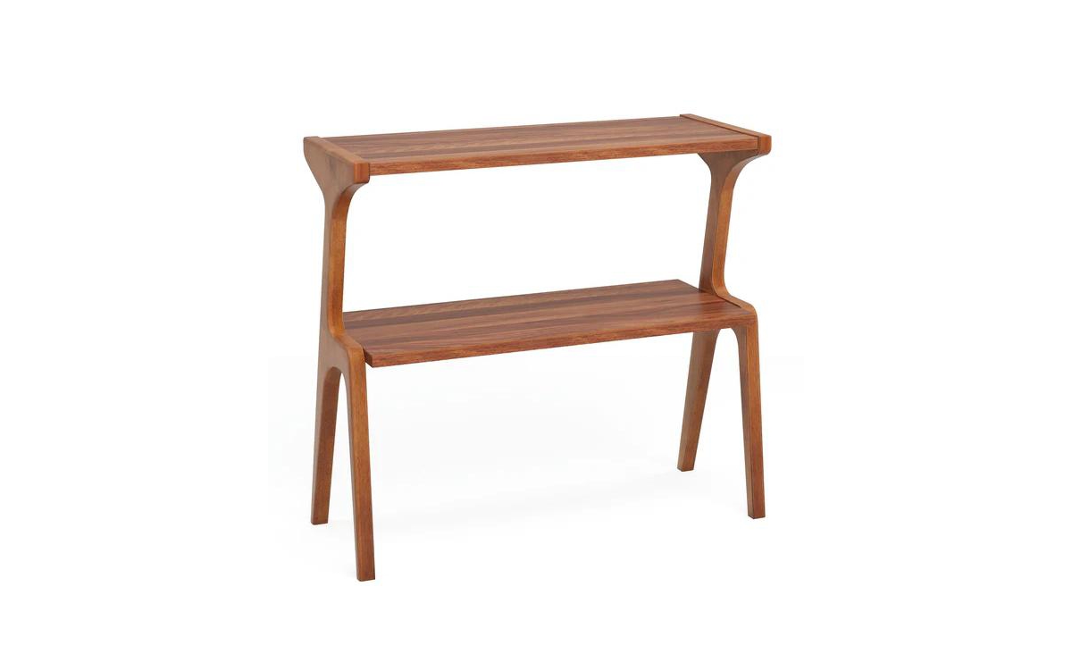 Click here for Slickblue 2-Tier Slim End Table Solid Wood Sofa Si... prices