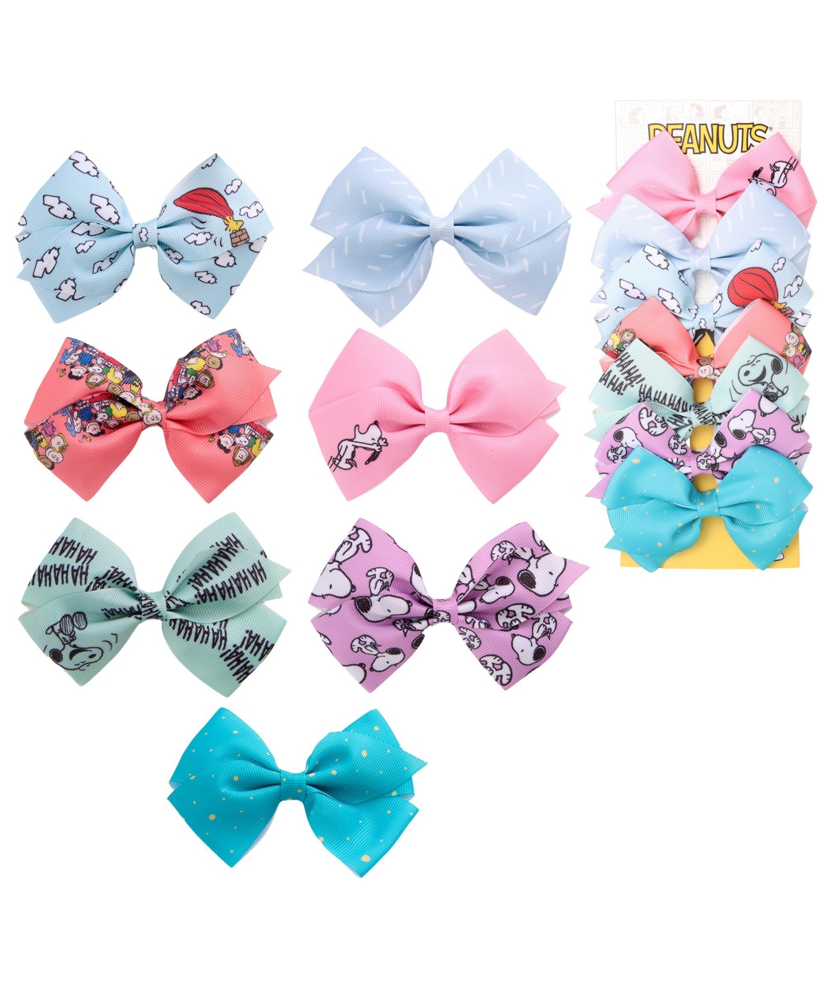 Click here for Peanuts Snoopy Woodstock Hair Bows 7-Piece Set Off... prices