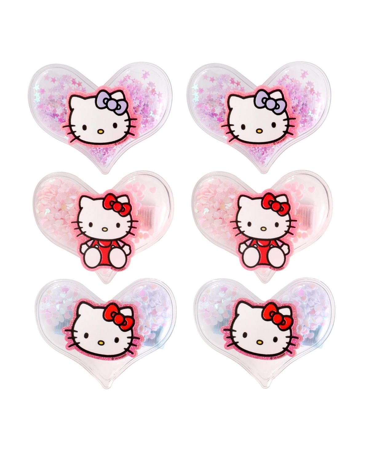 Click here for Hello Kitty Heart Hair Clip 6-Piece Set Official L... prices