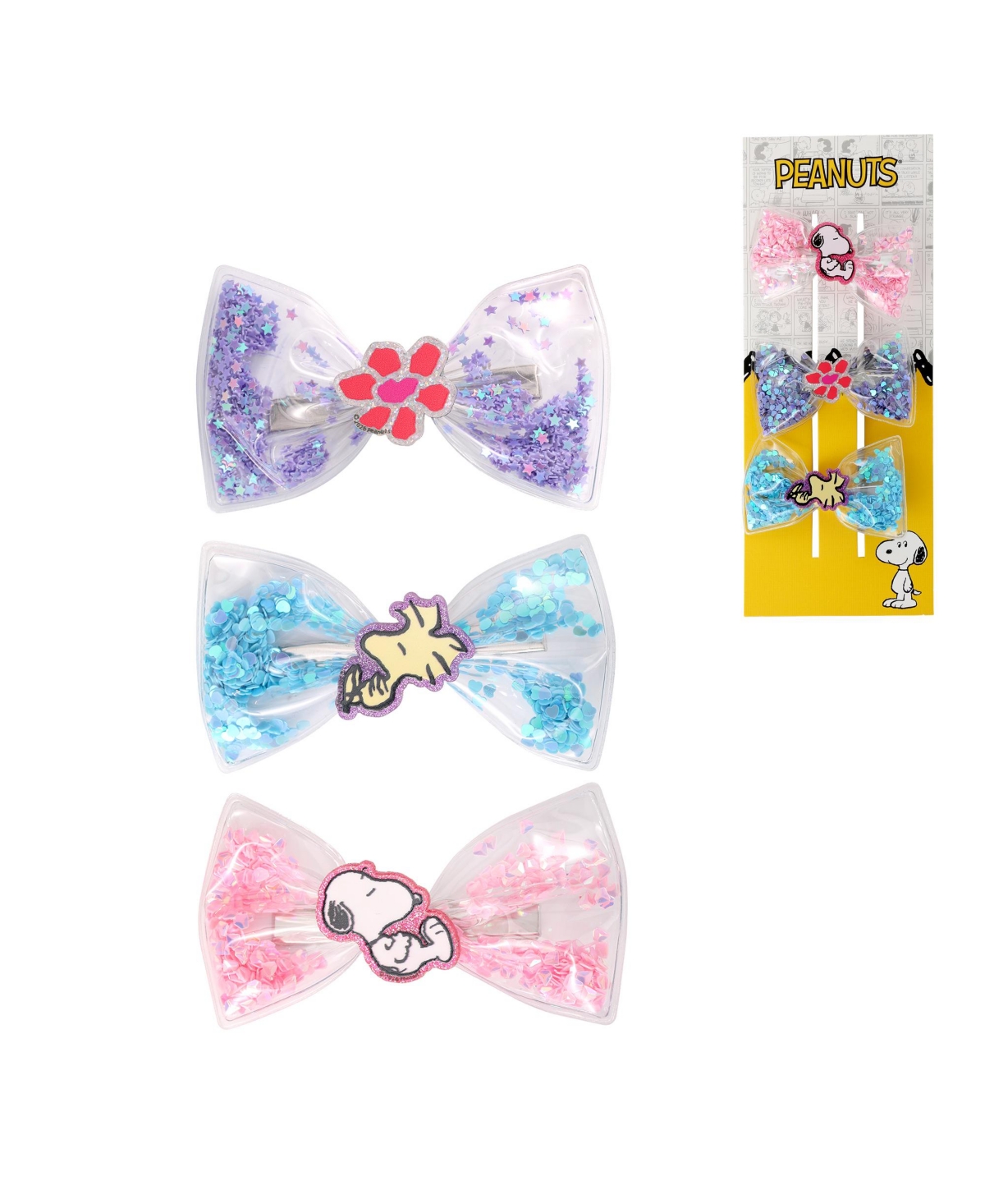Click here for Peanuts Snoopy Woodstock Shaker Hair Bows 3-Piece... prices