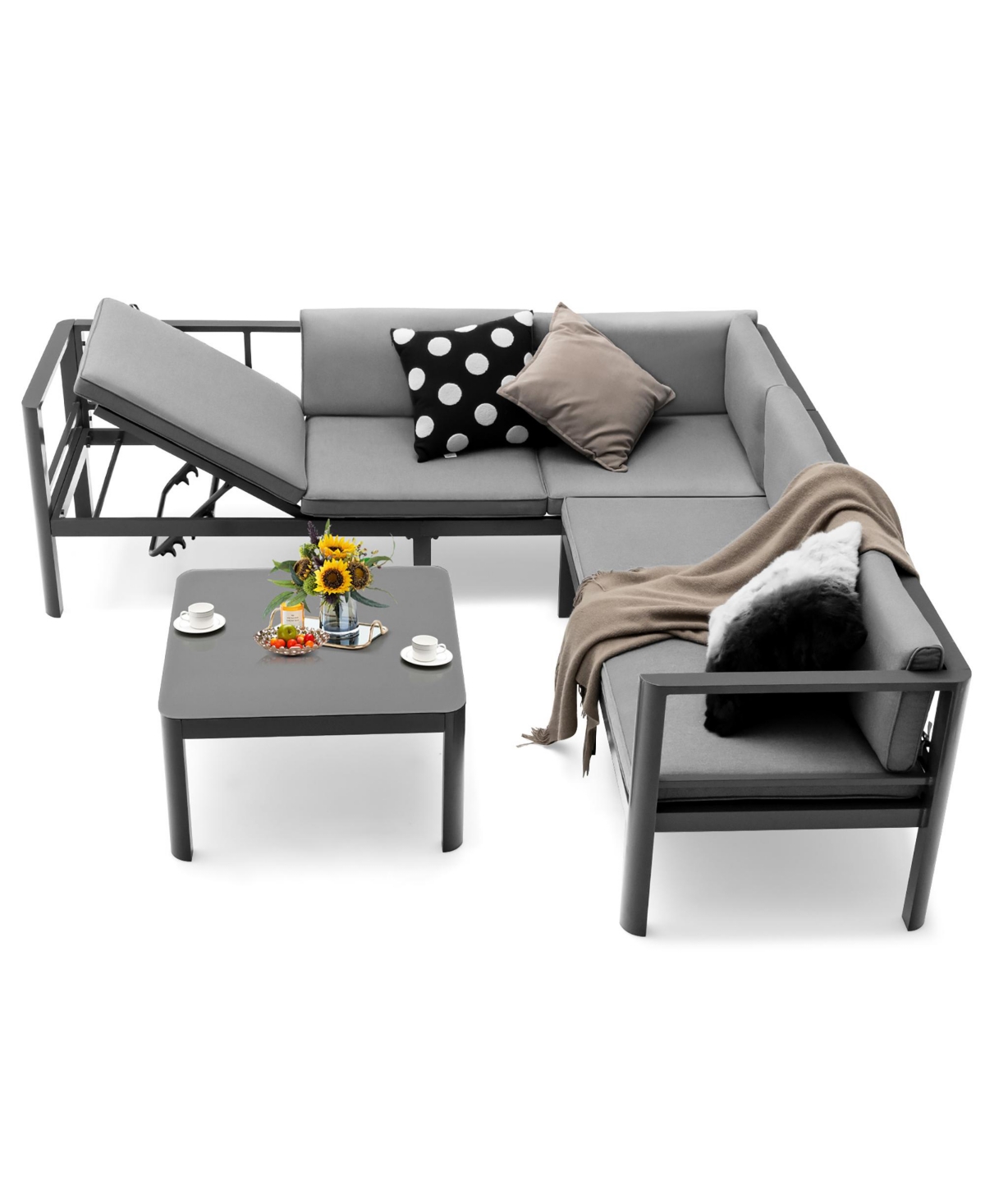 Click here for Costway 3Pieces Patio Furniture Set Aluminum Loung... prices