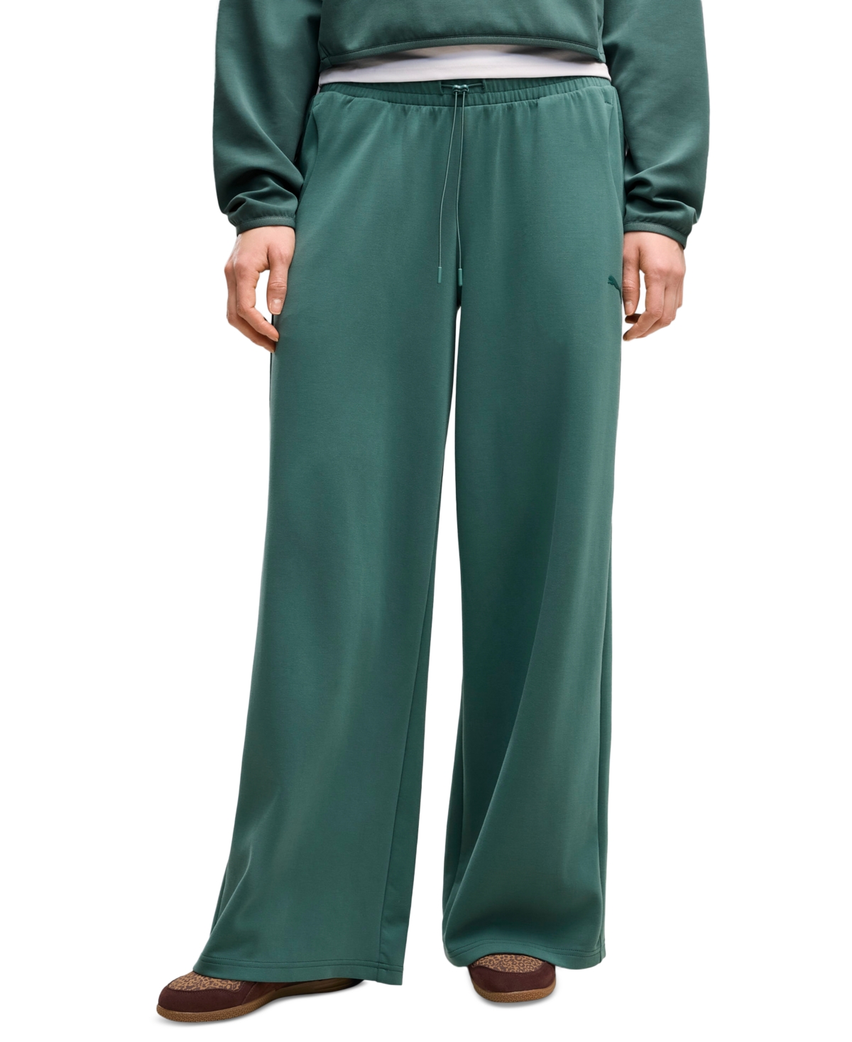 Click here for Puma Womens Tech Sense Wide-Leg Pants - Herb Garde... prices