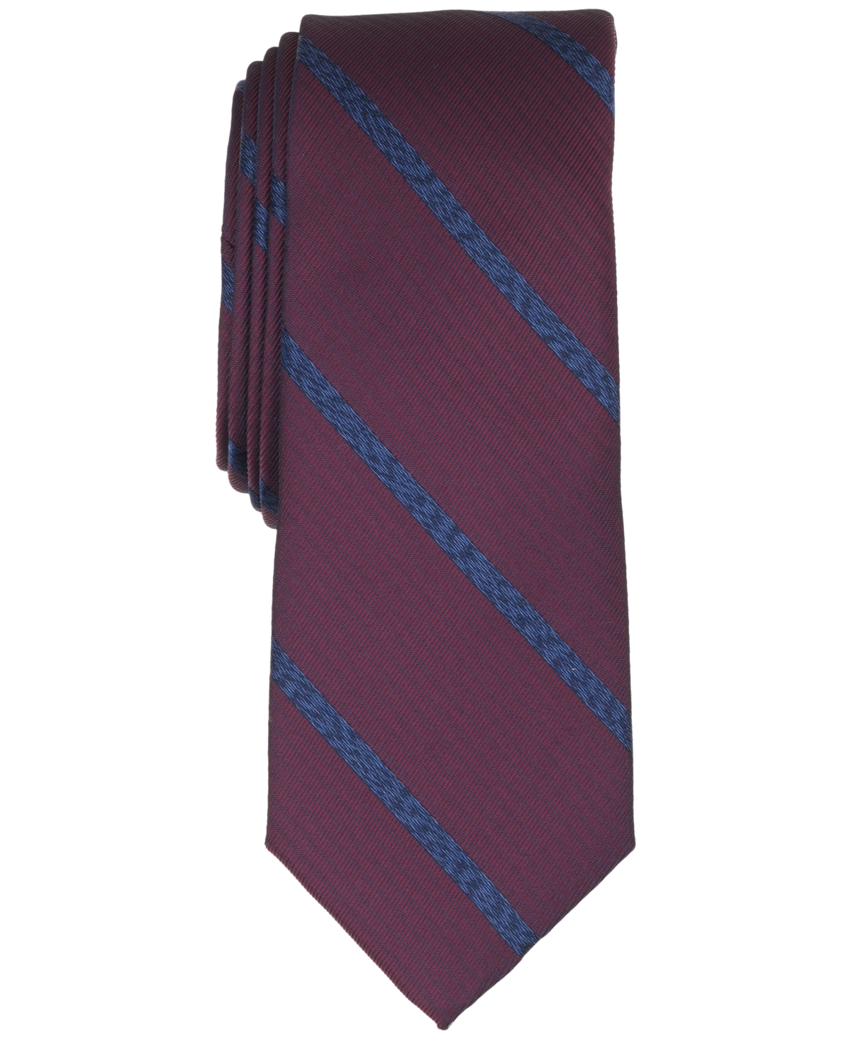 Click here for Bar Iii Mens Crew Stripe Pattern Tie - Burgundy prices