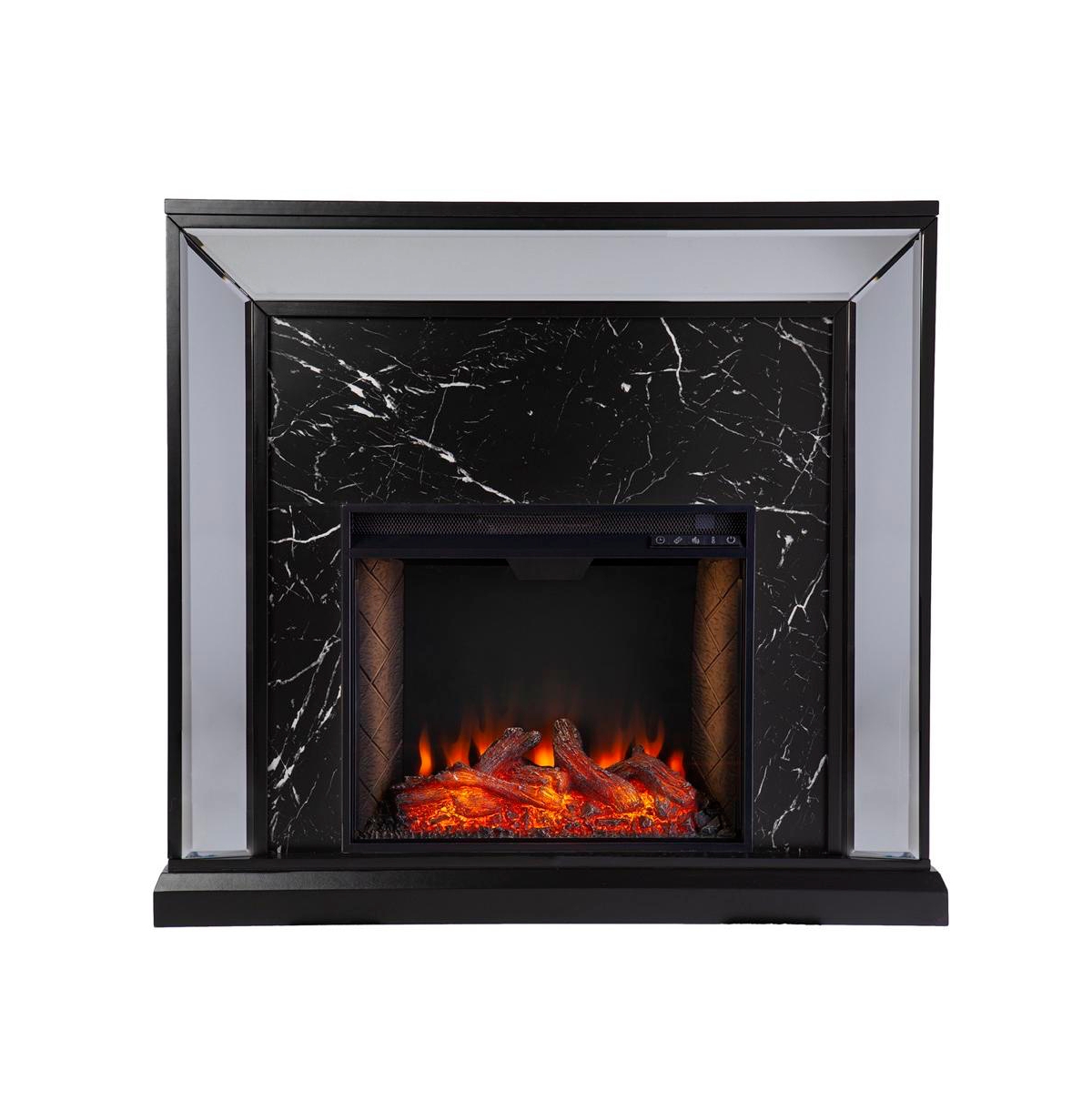 Click here for Augusta Home Trandling Mirrored Faux Marble Firepl... prices