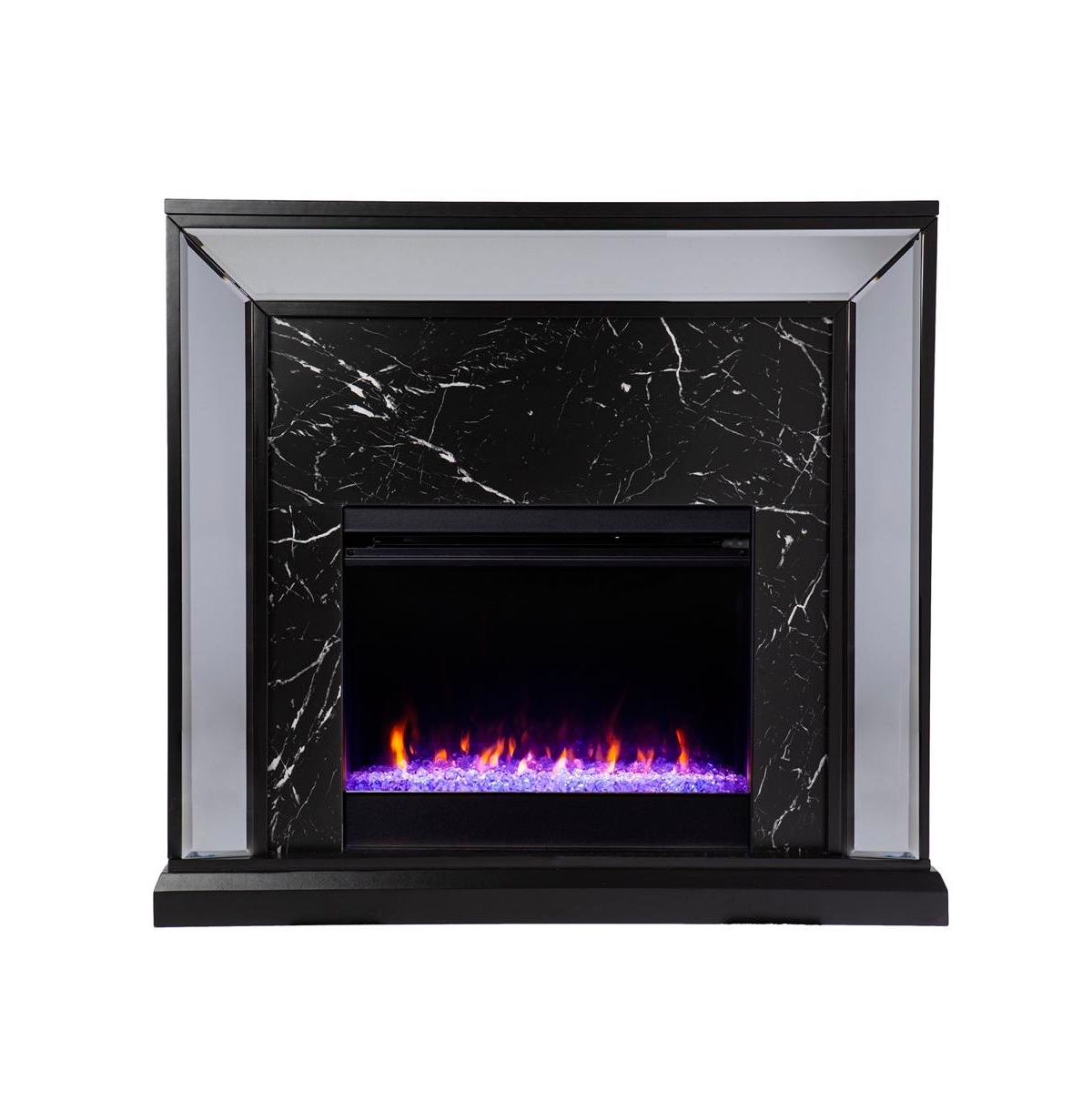 Click here for Augusta Home Trandling Mirrored Faux Marble Firepl... prices
