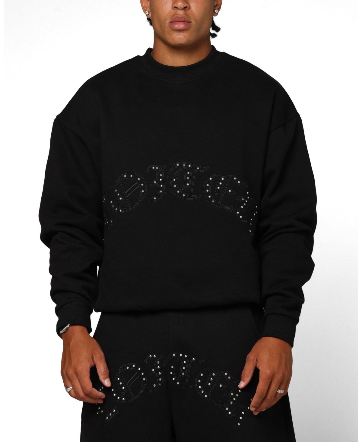 Click here for Loiter Mens Destruct Crewneck - Black prices