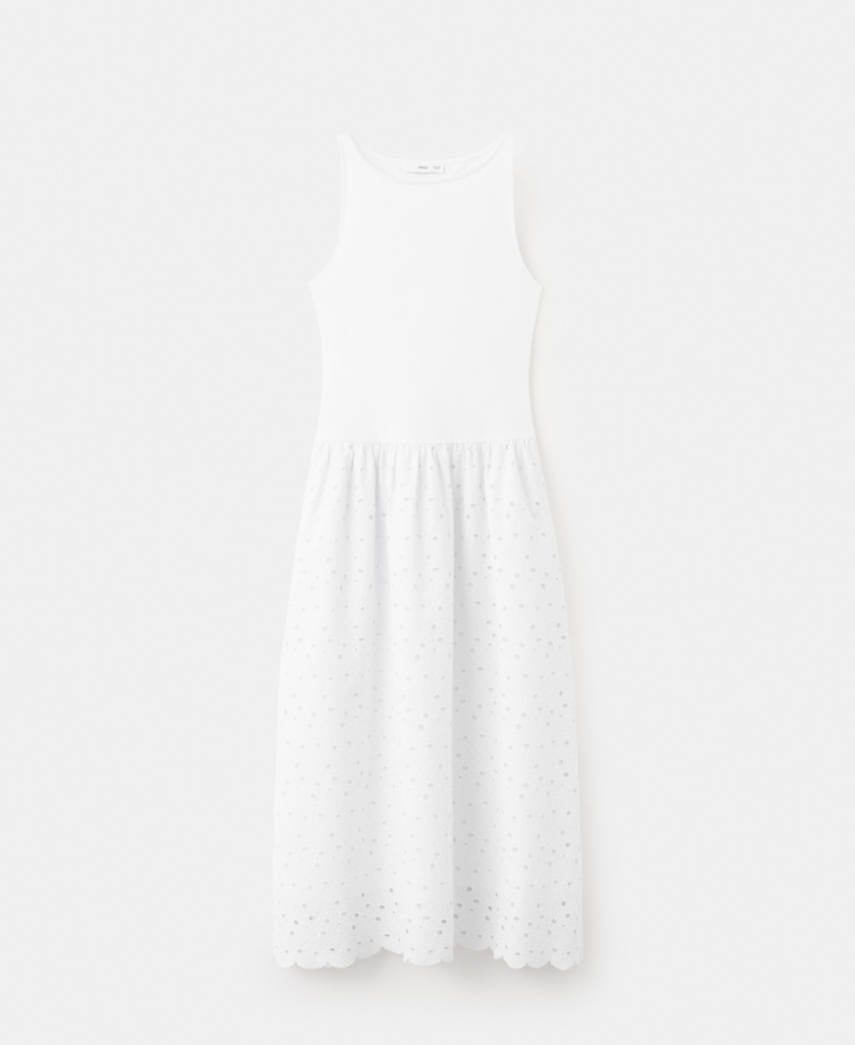 Click here for Mango Womens Openwork Embroidery A-Line Dress - Wh... prices