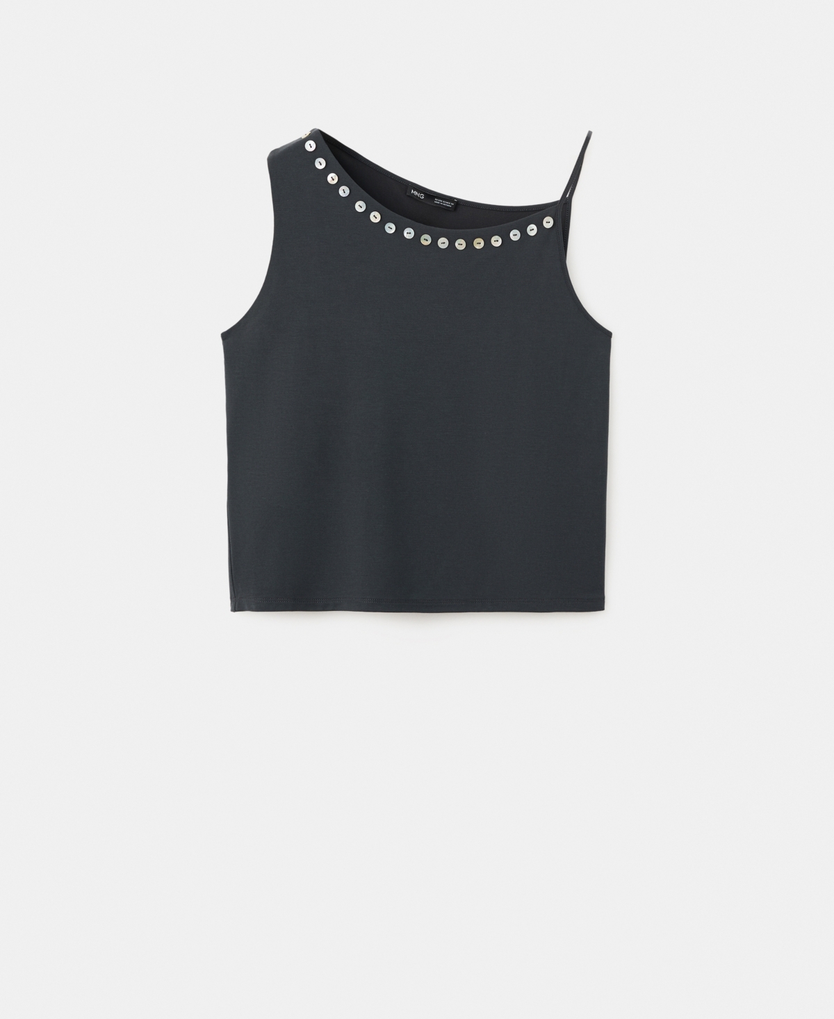 Click here for Mango Womens Embroidered Buttons Asymmetrical Top... prices