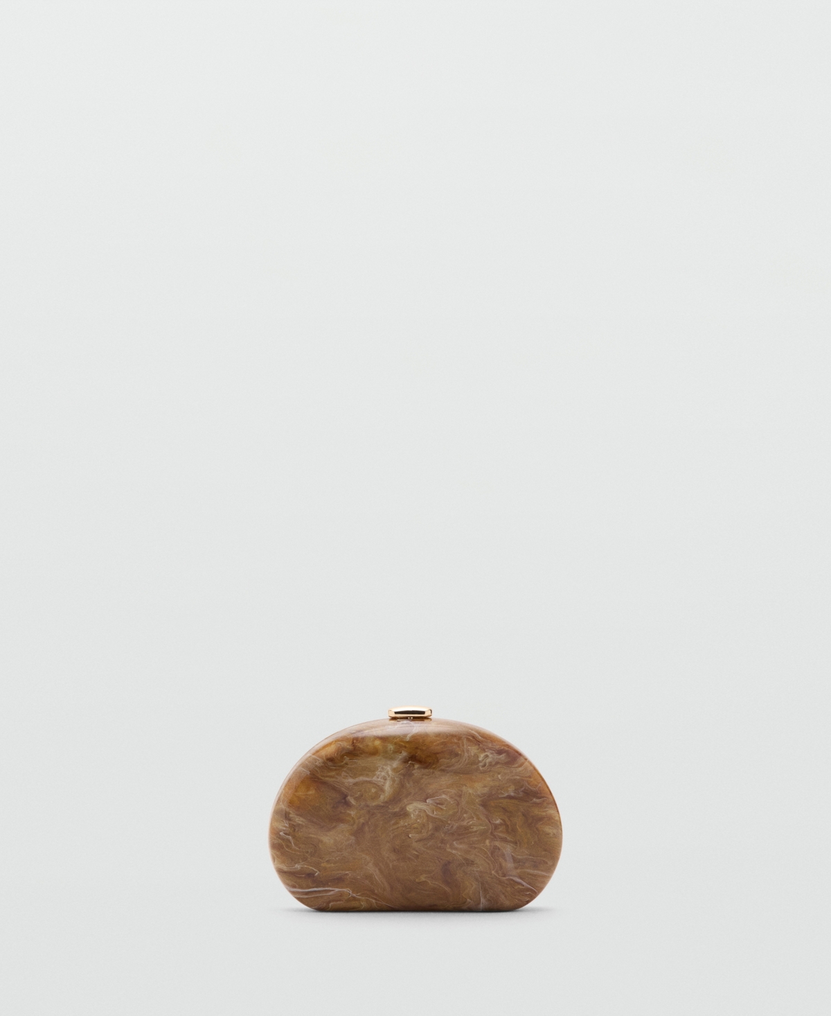 Click here for Mango Womens Oval Clutch Bag - Cognac prices