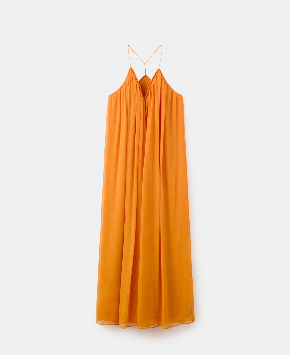 Click here for Mango Womens Flowy Chiffon Dress - Orange prices