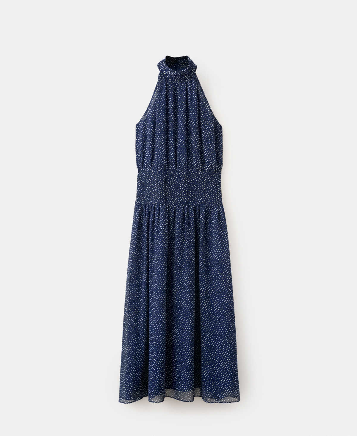 Click here for Mango Womens Polka-Dot Halter Dress - Blue prices