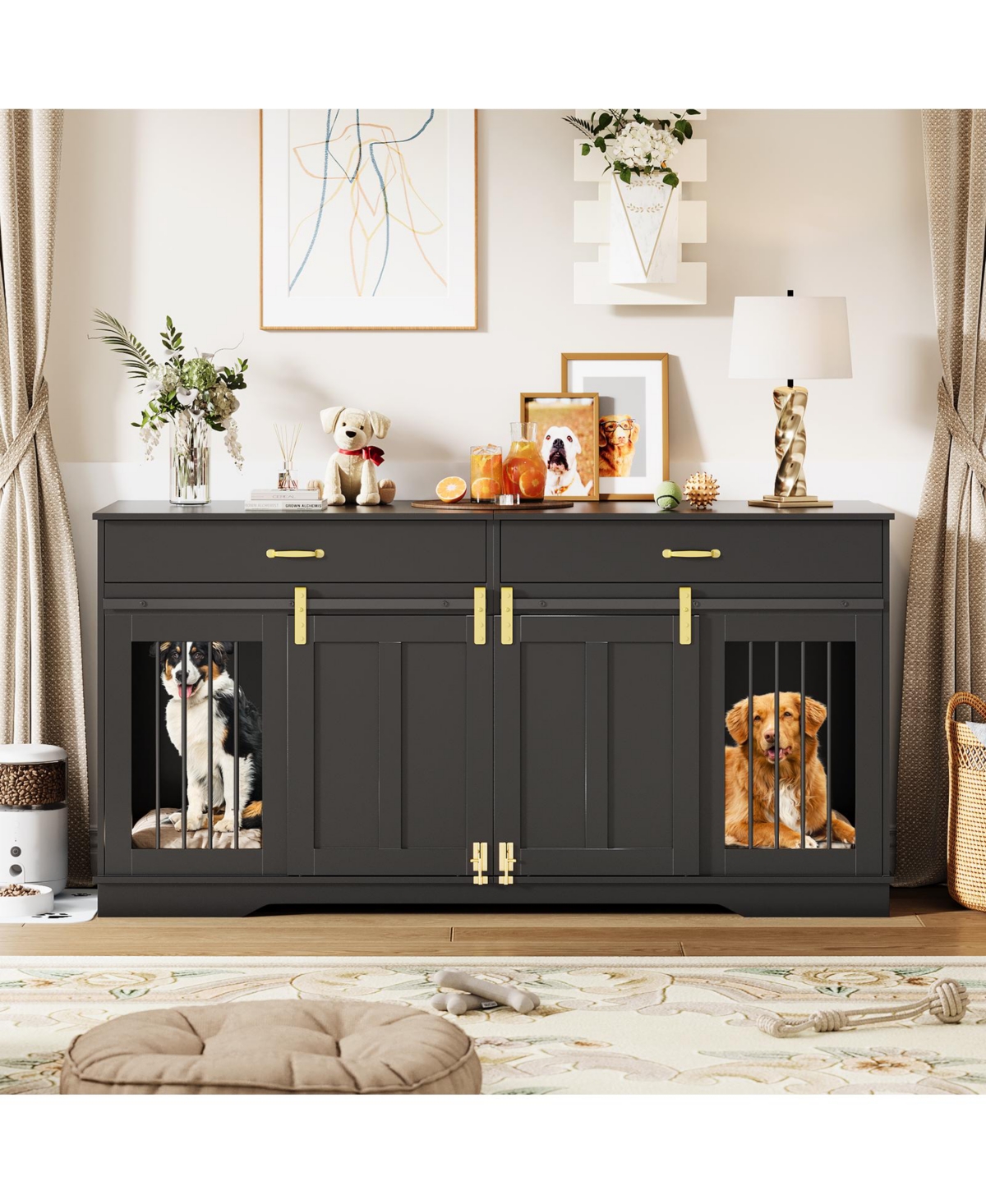 Click here for Homfan 71 Double Dog Crate Furniture  Heavy Duty W... prices