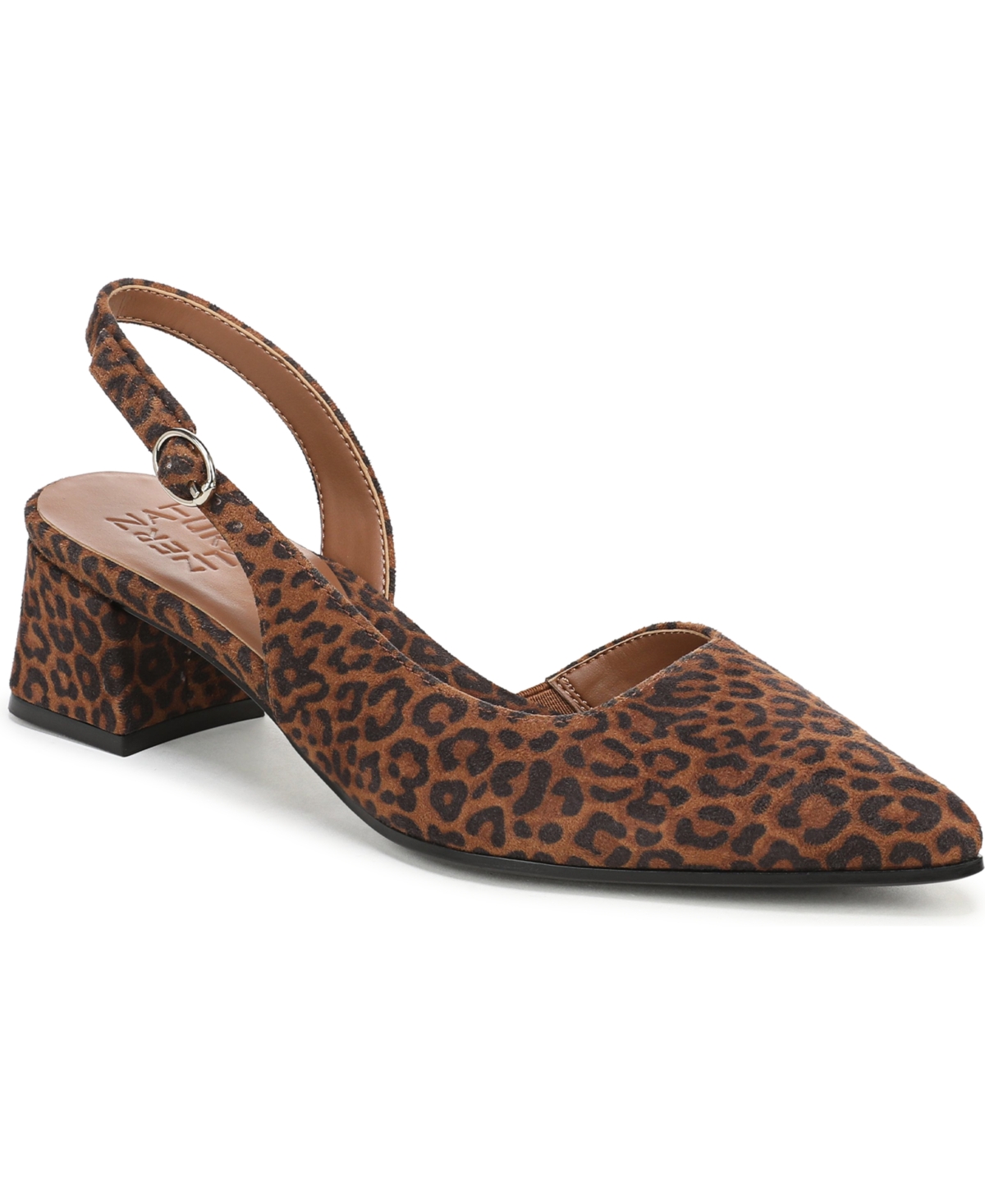 Click here for Naturalizer Womens Anya Slingback Pumps - Brown Le... prices