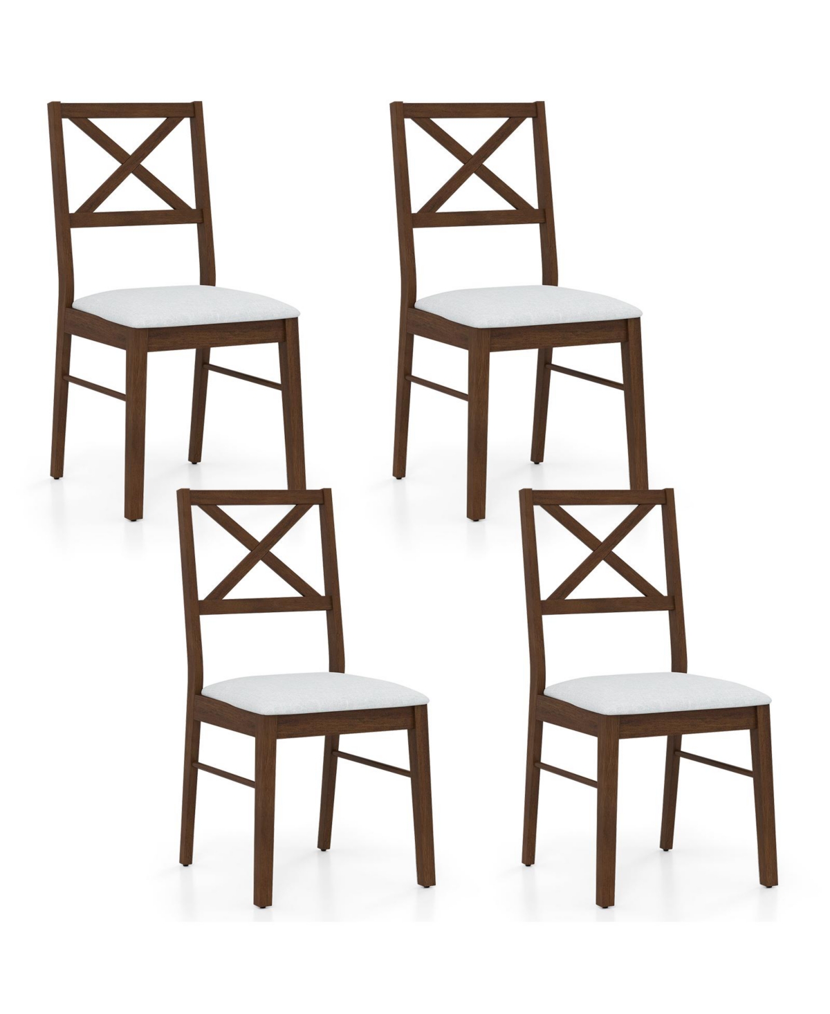 Click here for Gymax Dining Chairs Set of 4 Upholstered Kitchen S... prices