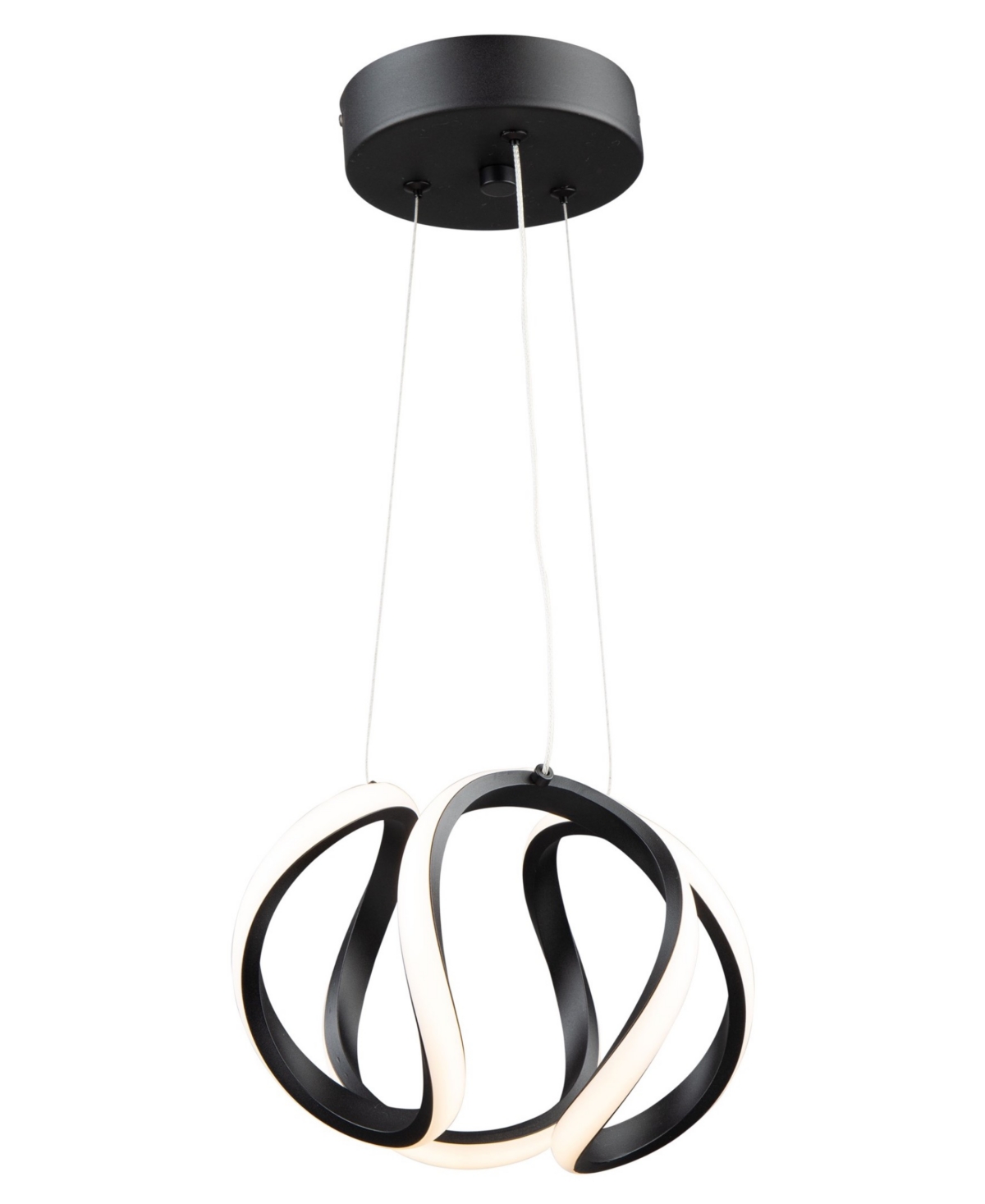 Click here for Artcraft Lighting Mira 9.5 Metal Led Pendant - Bla... prices