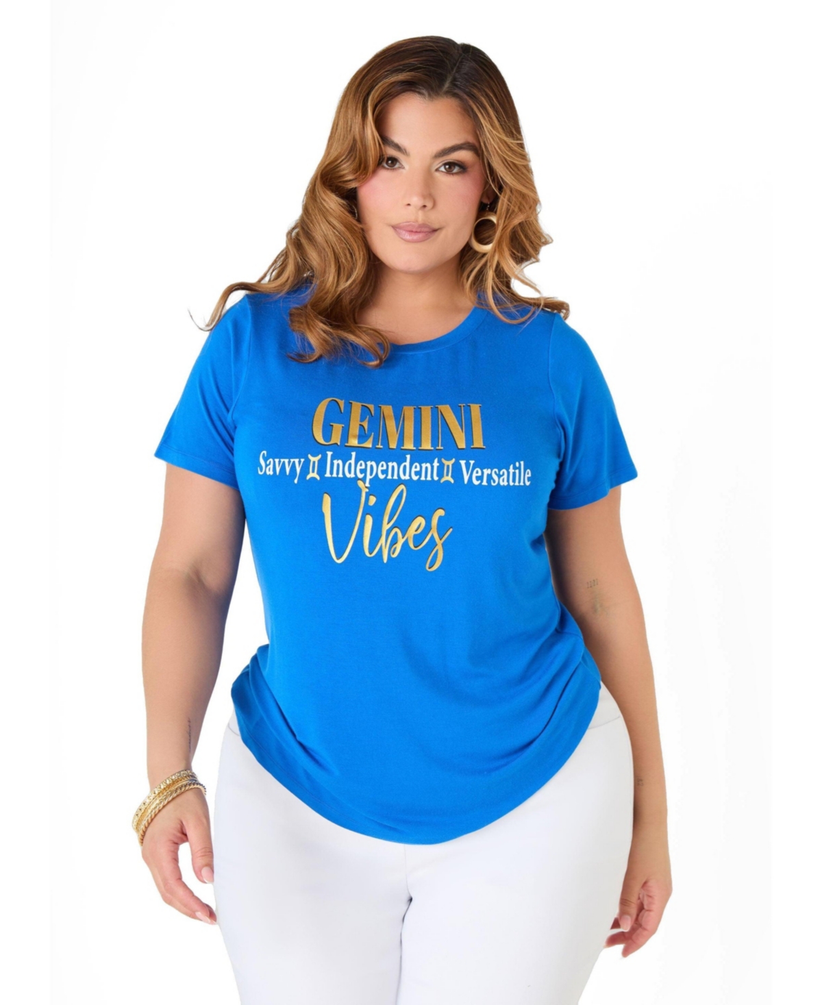 Click here for Ashley Stewart Womens Gemini Vibes Metallic Graphi... prices