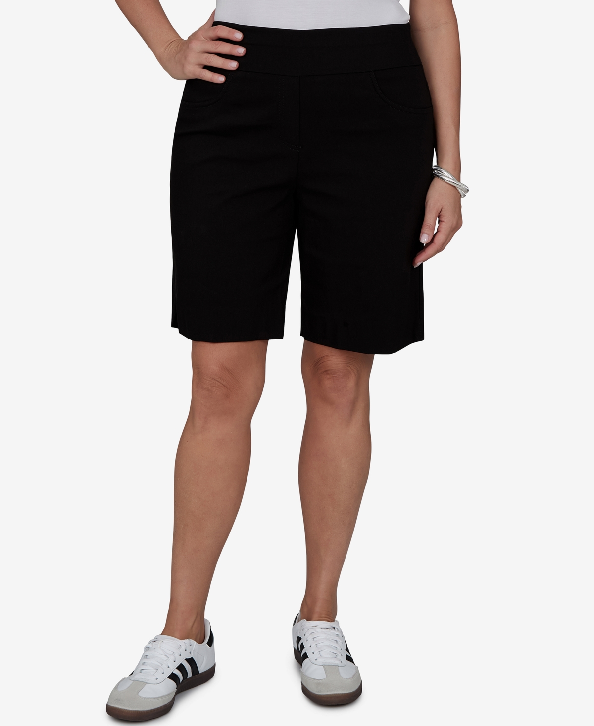 Click here for Ruby Rd. Plus Size Soft Hand Twill Shorts - Black prices