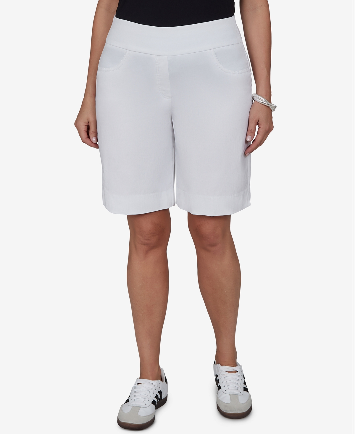 Click here for Ruby Rd. Plus Size Soft Hand Twill Shorts - White prices