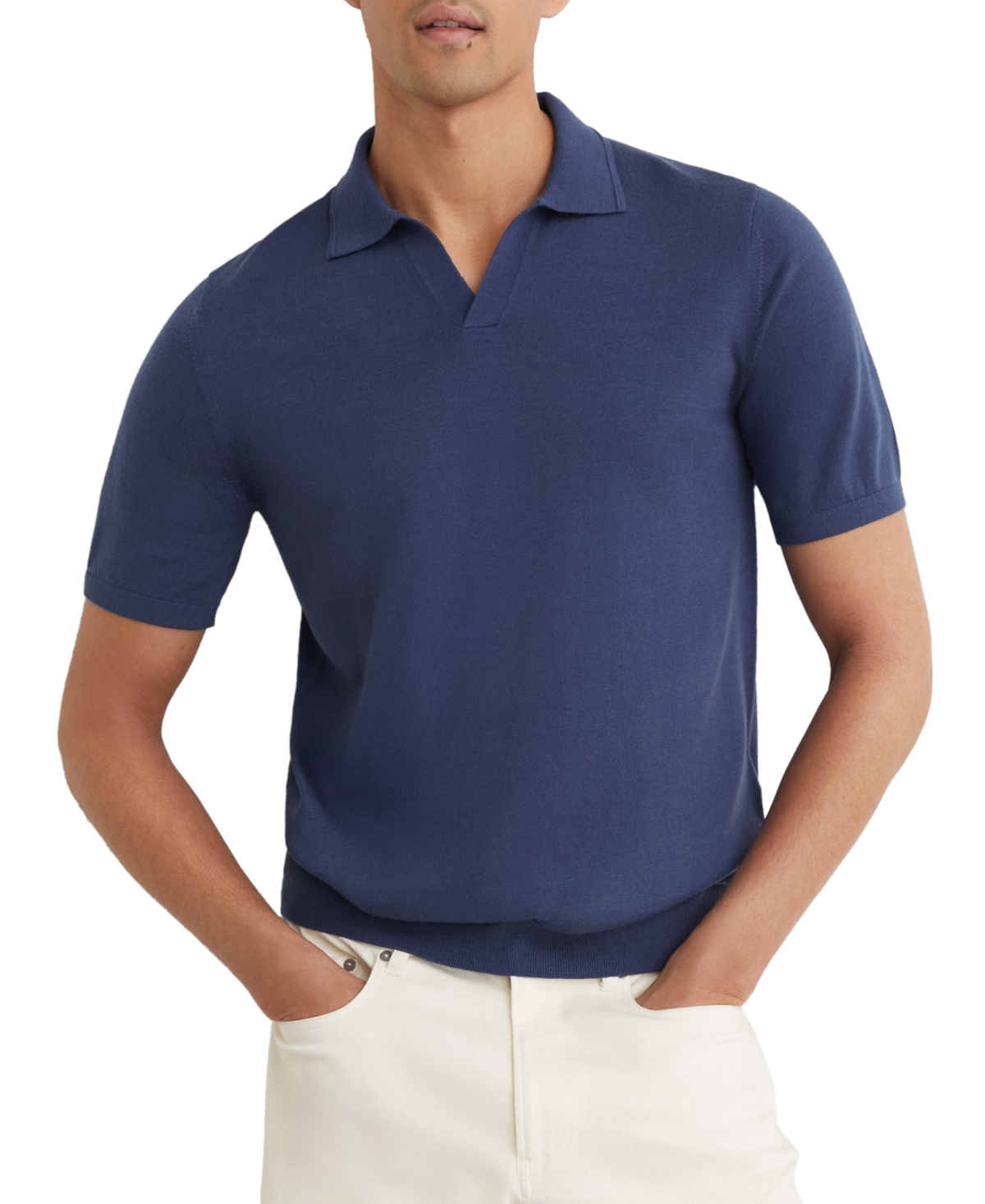Click here for Reiss Mens Duchie Open Collar Merino Wool Polo Shi... prices