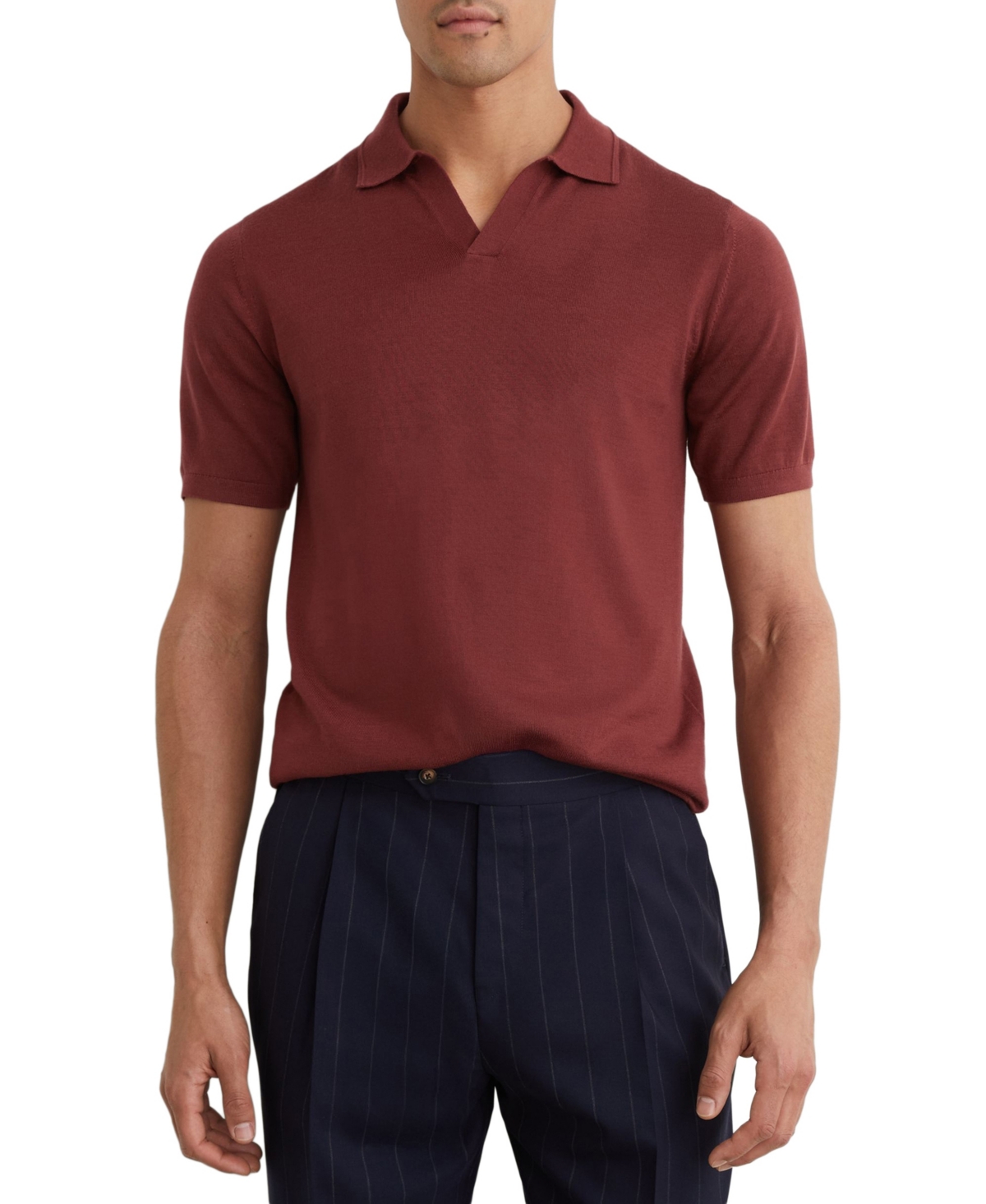Click here for Reiss Mens Duchie Open Collar Merino Wool Polo Shi... prices